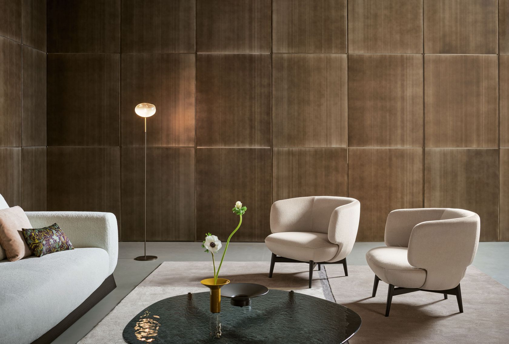 DOGE Fabric armchair with armrests By Bonaldo