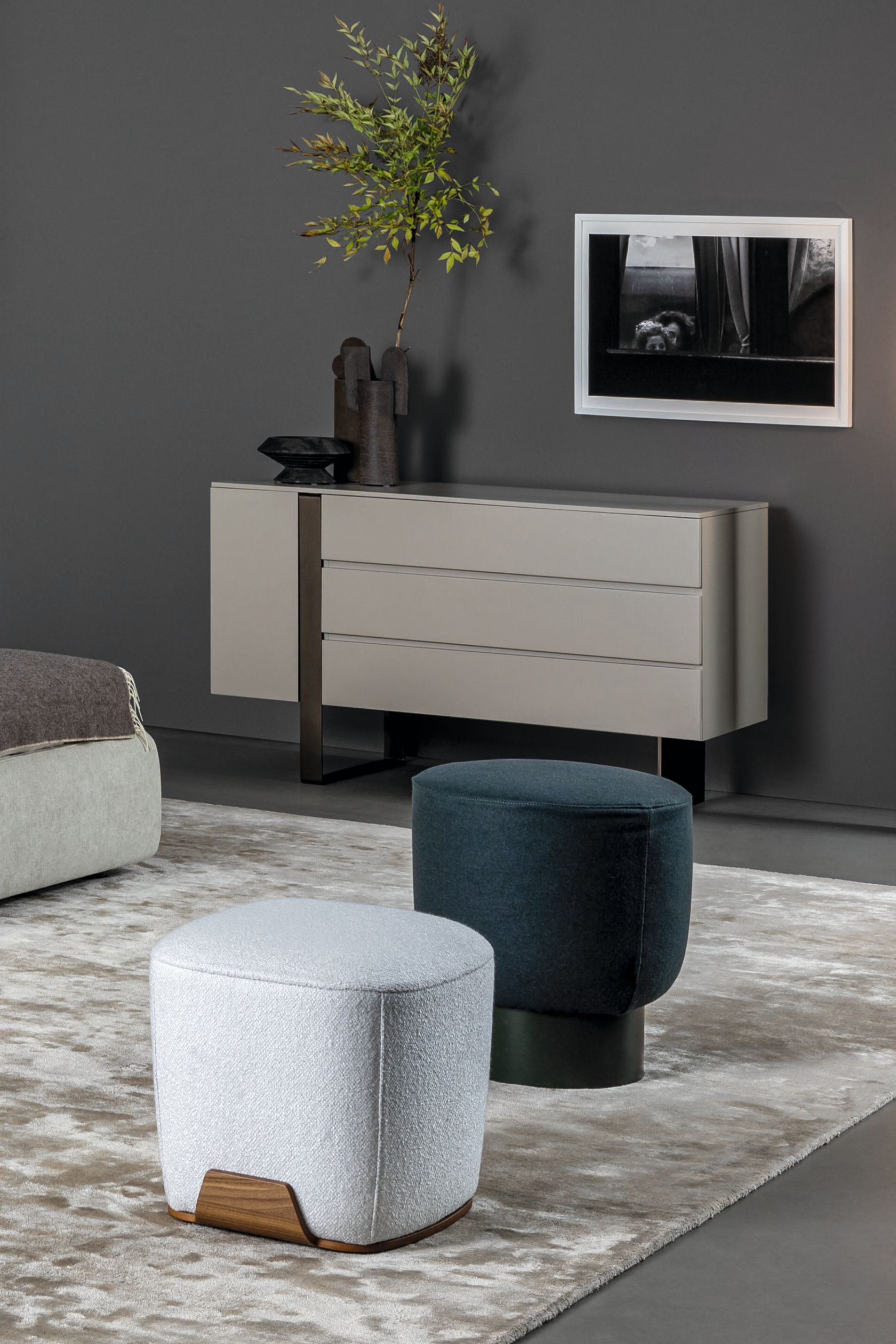 OLOS POUF Rectangular fabric pouf By Bonaldo | design Mauro Lipparini