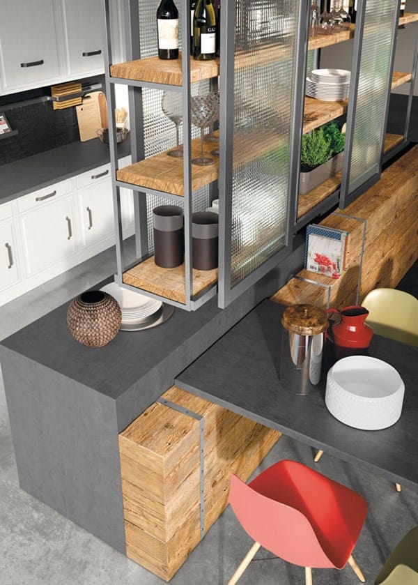 Contemporary style fitted kitchen with island with handles Brera 76 ...