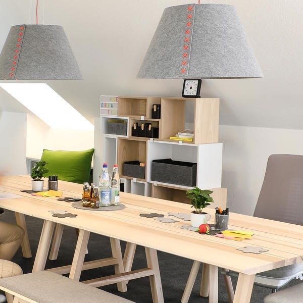 BuzziPicNic Meet Wooden office desk with cable management By BuzziSpace ...