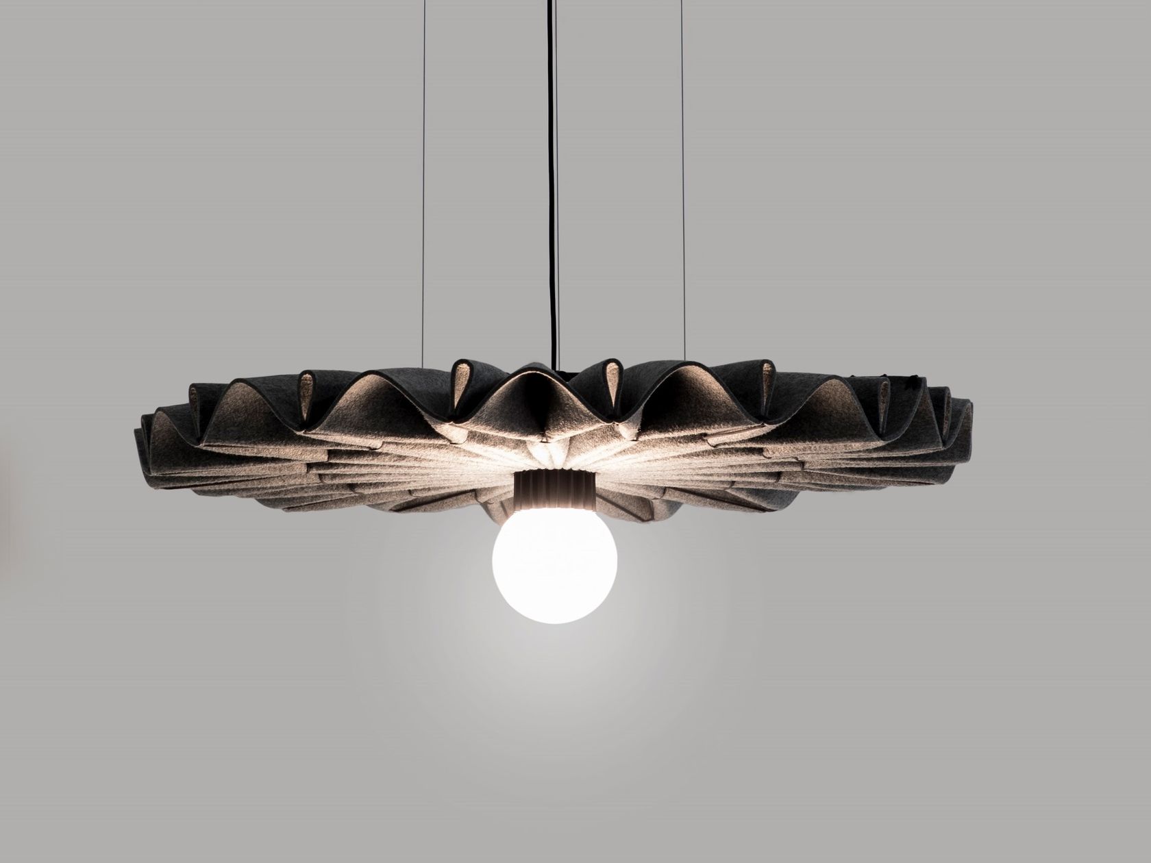 BuzziPleat Light Acoustic office pendant lamp By BuzziSpace