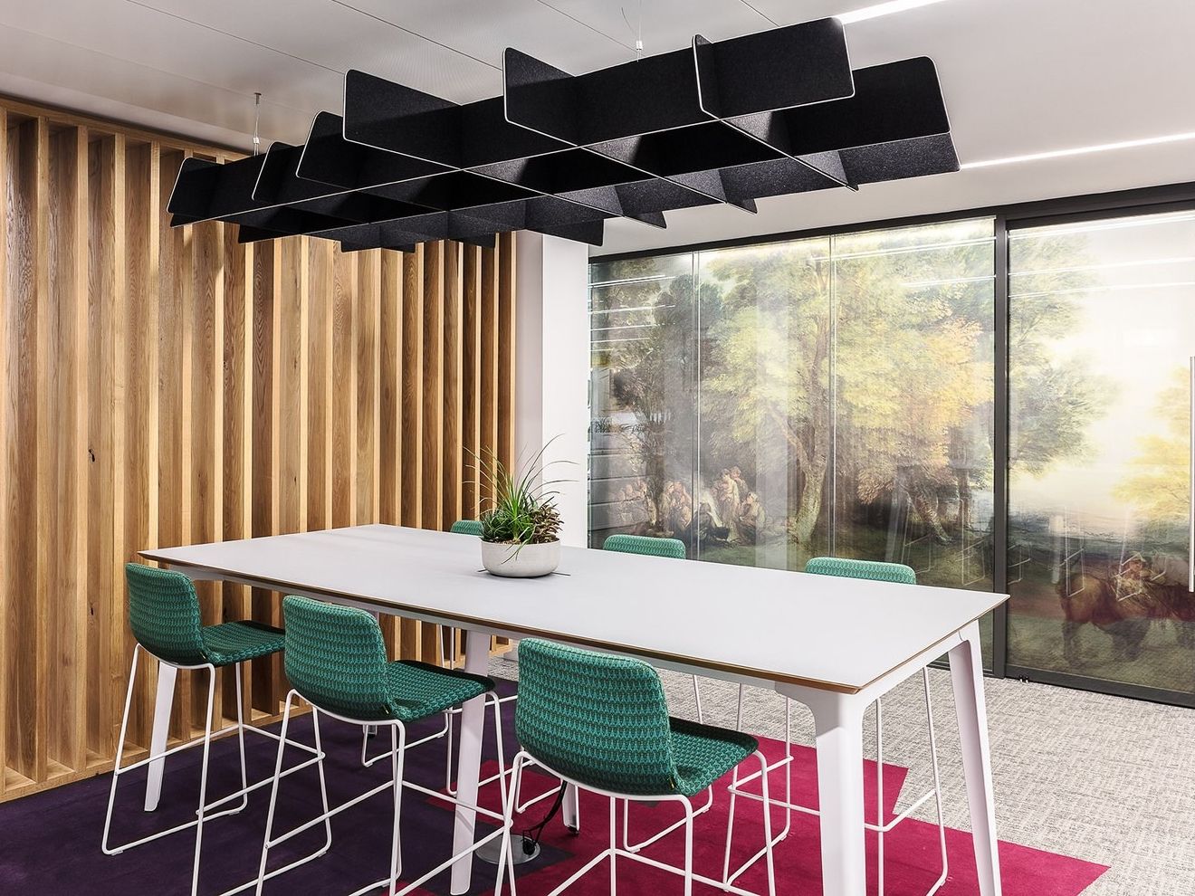 BuzziGrid Acoustic ceiling clouds By BuzziSpace