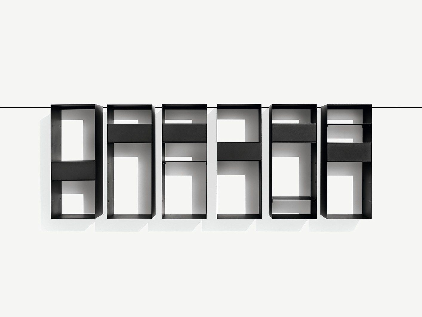 Vertical powder coated steel wall cabinet with shelving C.O.P. By MA/U ...