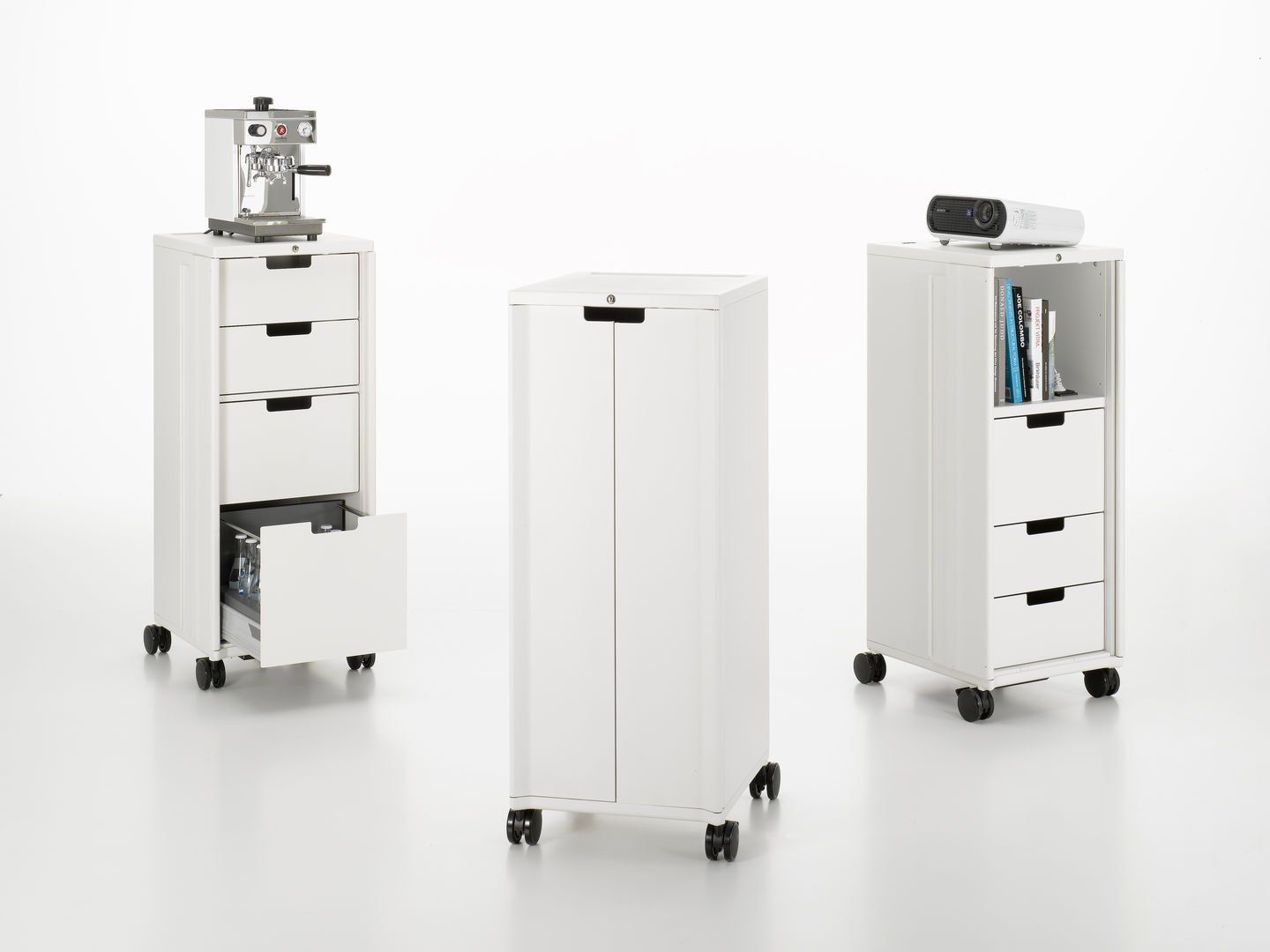 CADDY Powder coated steel Trolley By Vitra | design Christoph Ingenhoven