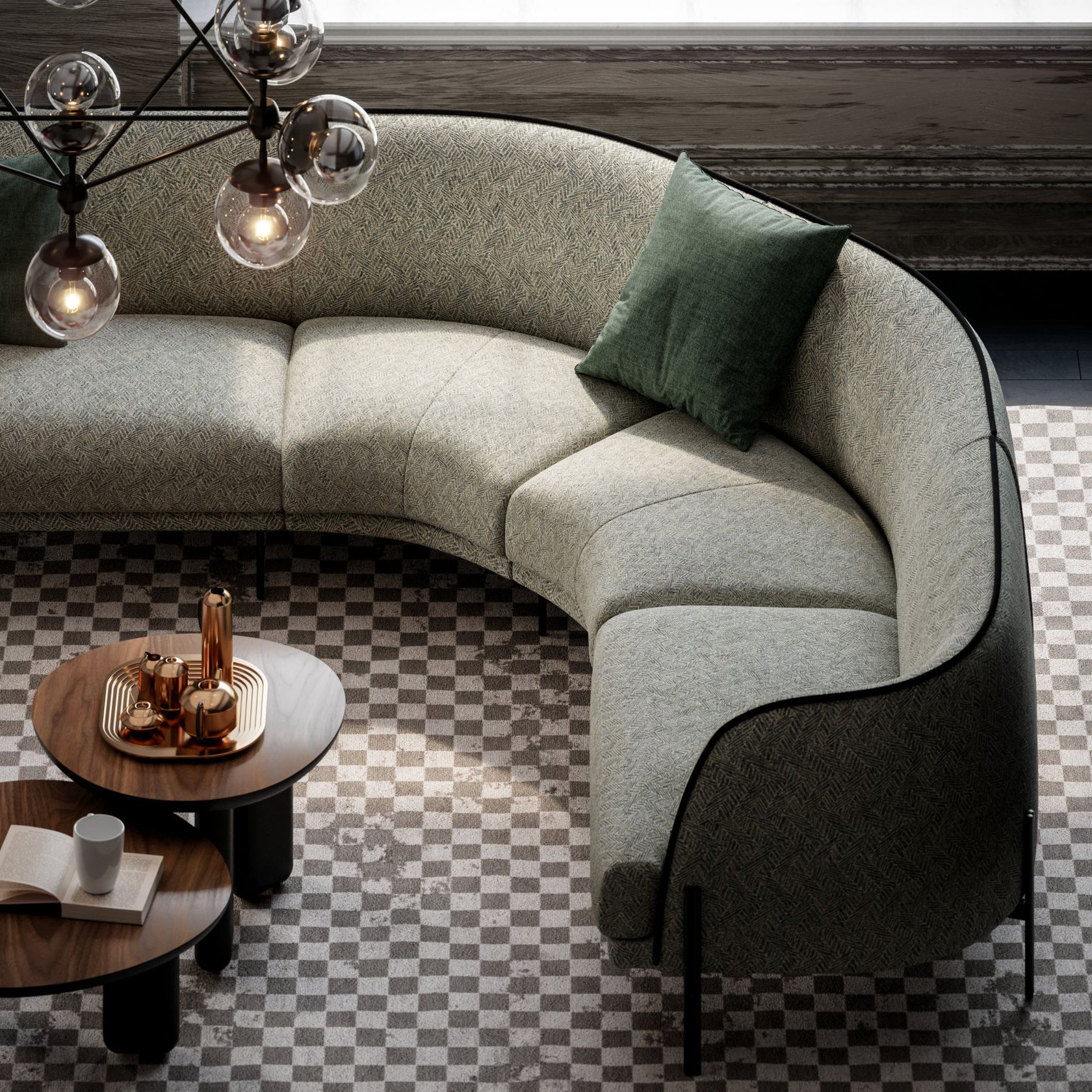 CAILLOU | Sectional sofa By Liu Jo Living Collection design Simone Cagnazzo