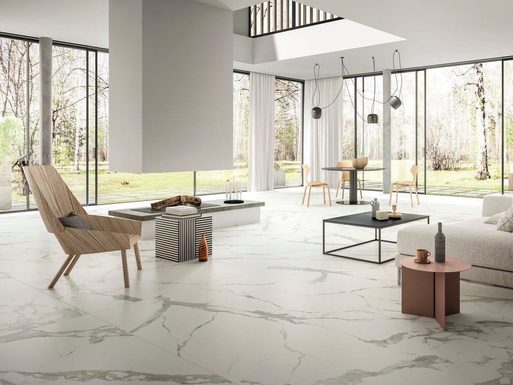 Porcelain stoneware wall/floor tiles with marble effect CALACATTA LIGHT ...
