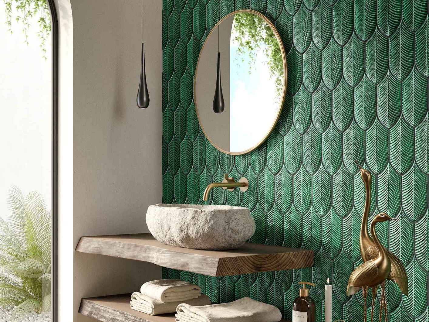 CALATHEA Handmade ceramic wall tiles By Acquario Due