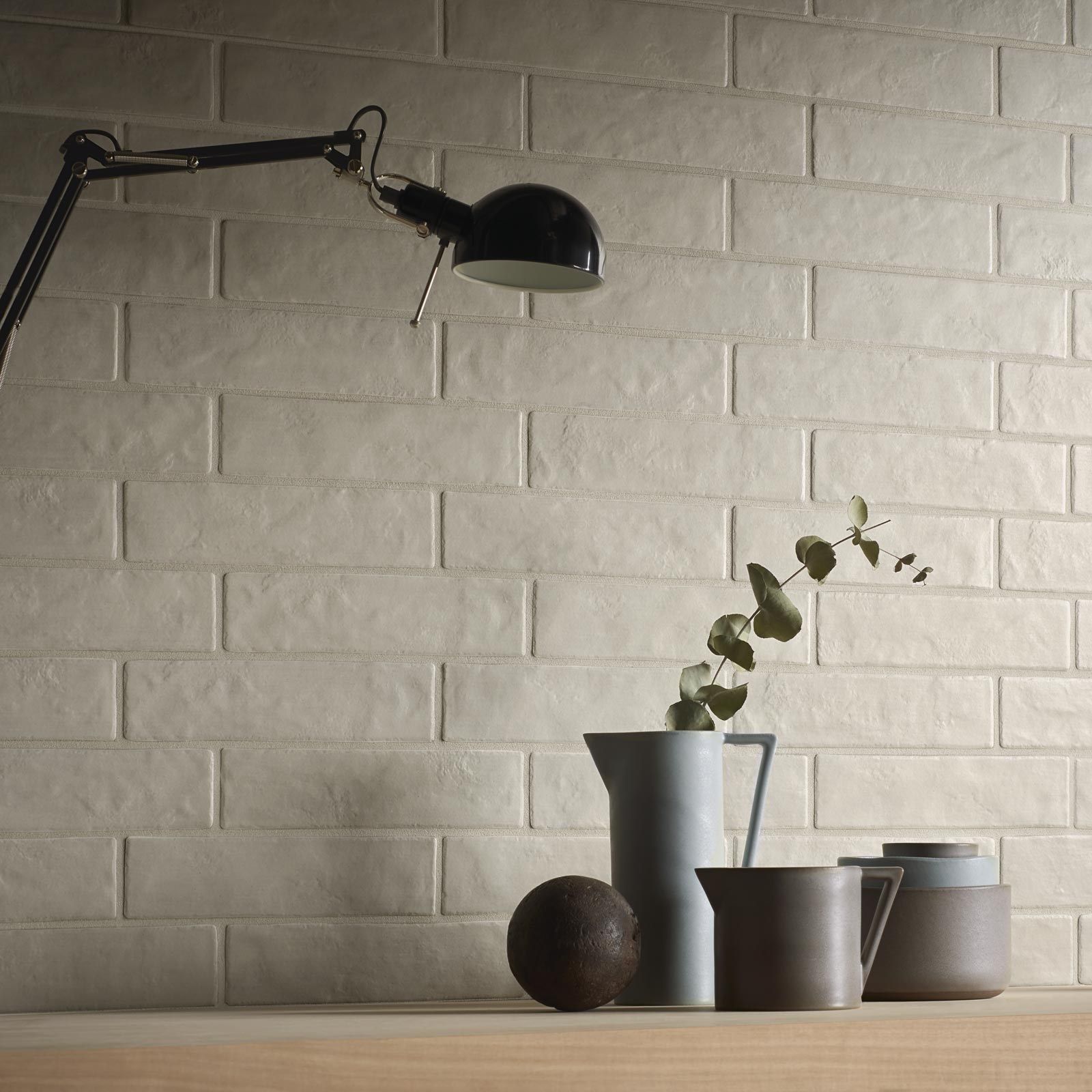 Porcelain stoneware wall tiles with brick effect CALCE By Ragno