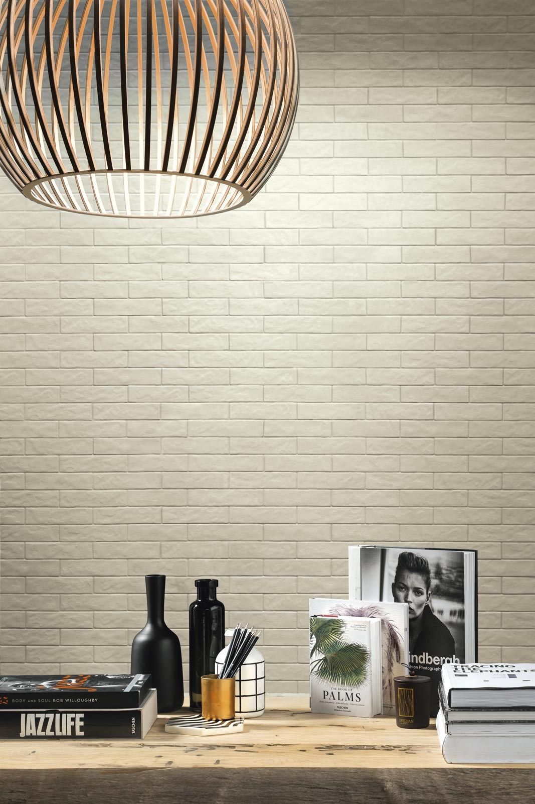 Porcelain stoneware wall tiles with brick effect CALCE By Ragno