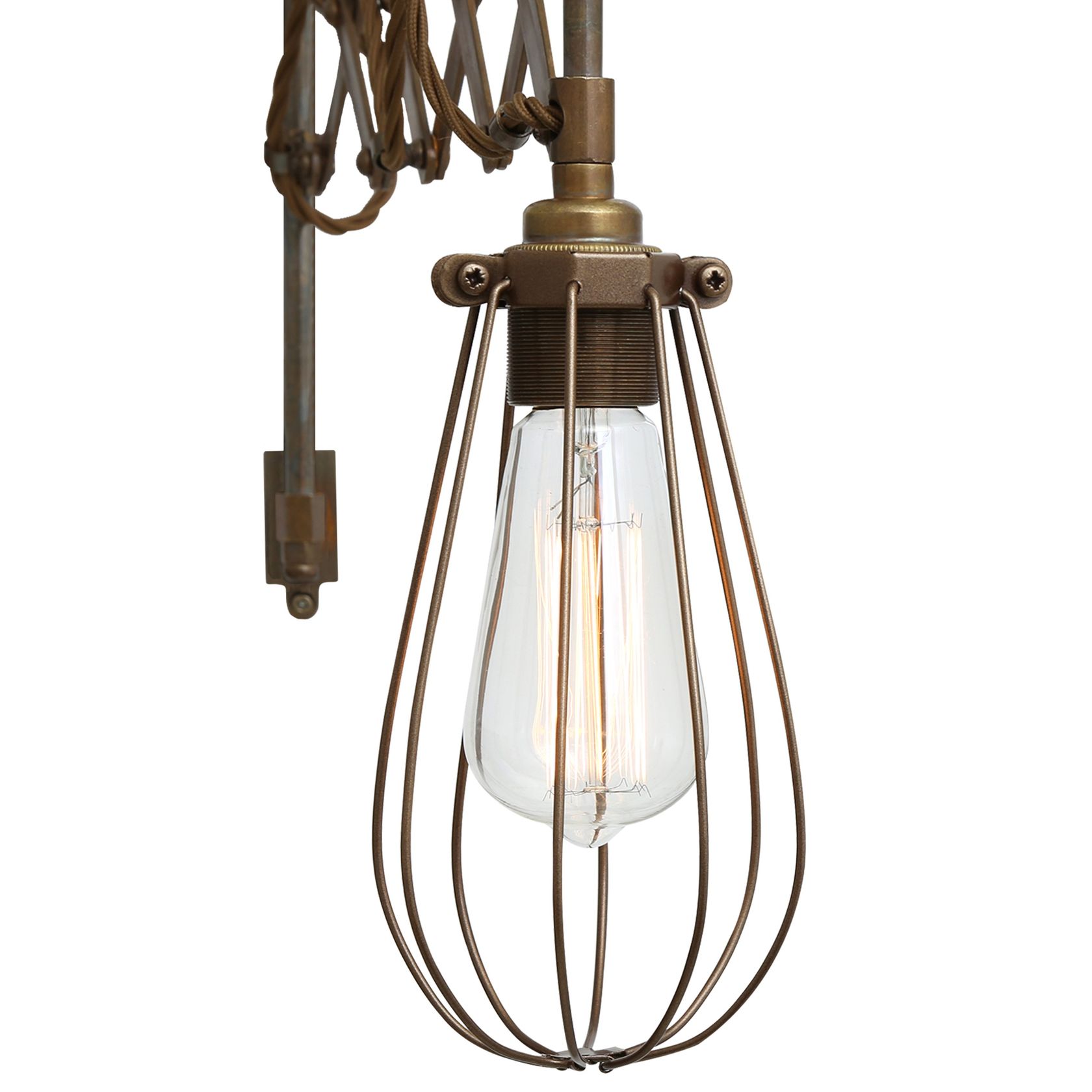 CALIS SCISSOR ARM CAGE LIGHT By Mullan Lighting