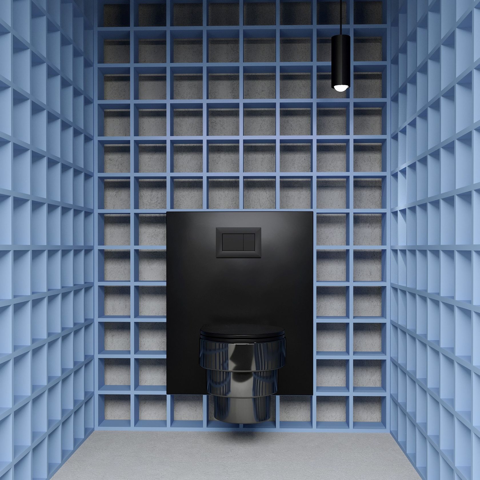 CALLIPYGE BLACK Wall-hung ceramic toilet By Trone