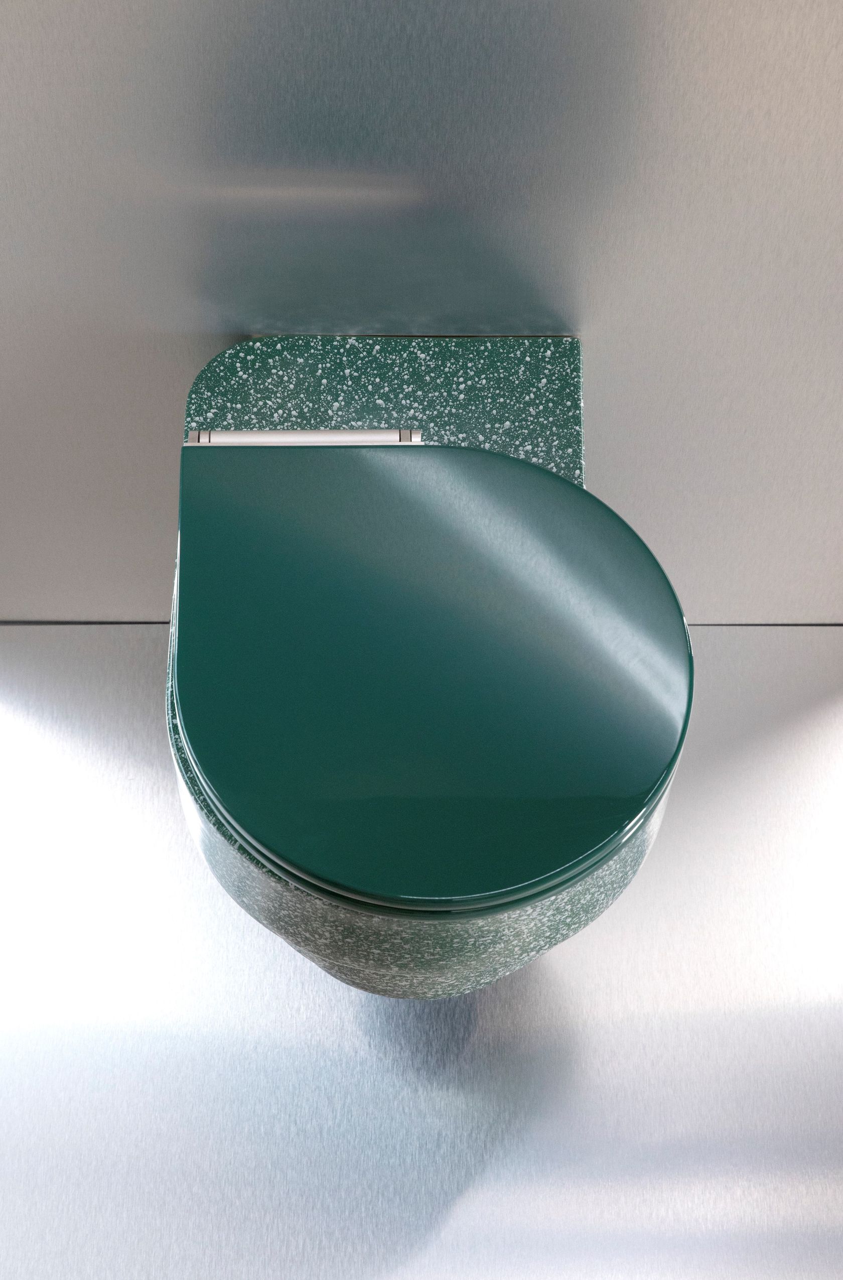 WC suspendu en céramique CALLIPYGE ÉCAILLÉ VERT By Trone