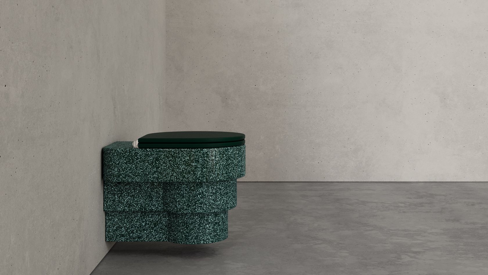 CALLIPYGE ÉCAILLÉ VERT WC suspendu en céramique By Trone