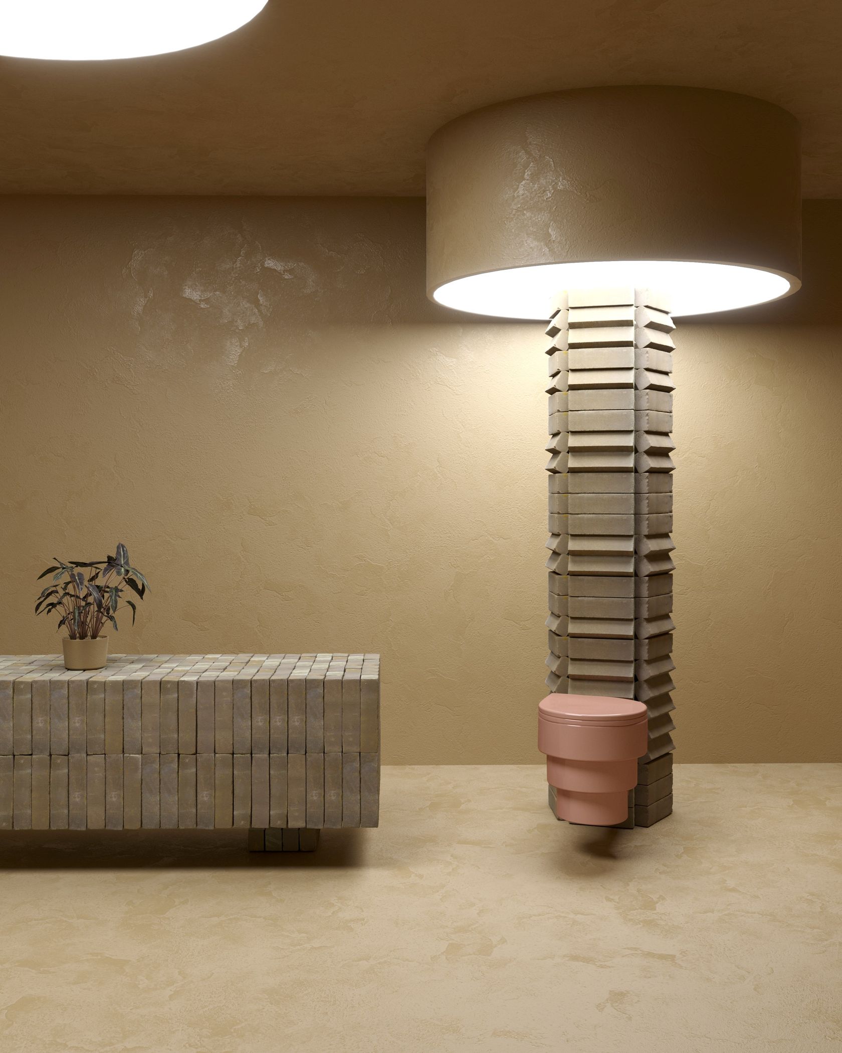 CALLIPYGE PINK Wall-hung ceramic toilet By Trone