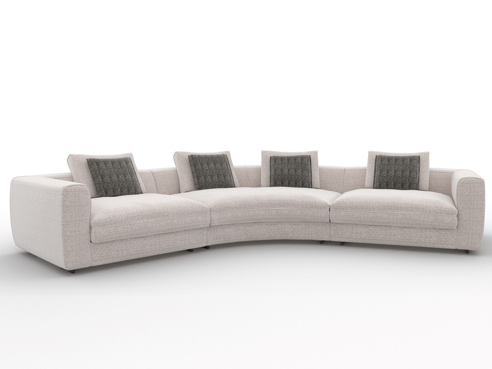 CAPETOWN 3 seater curved sofa By CTS SALOTTI | design Marconato & Zappa