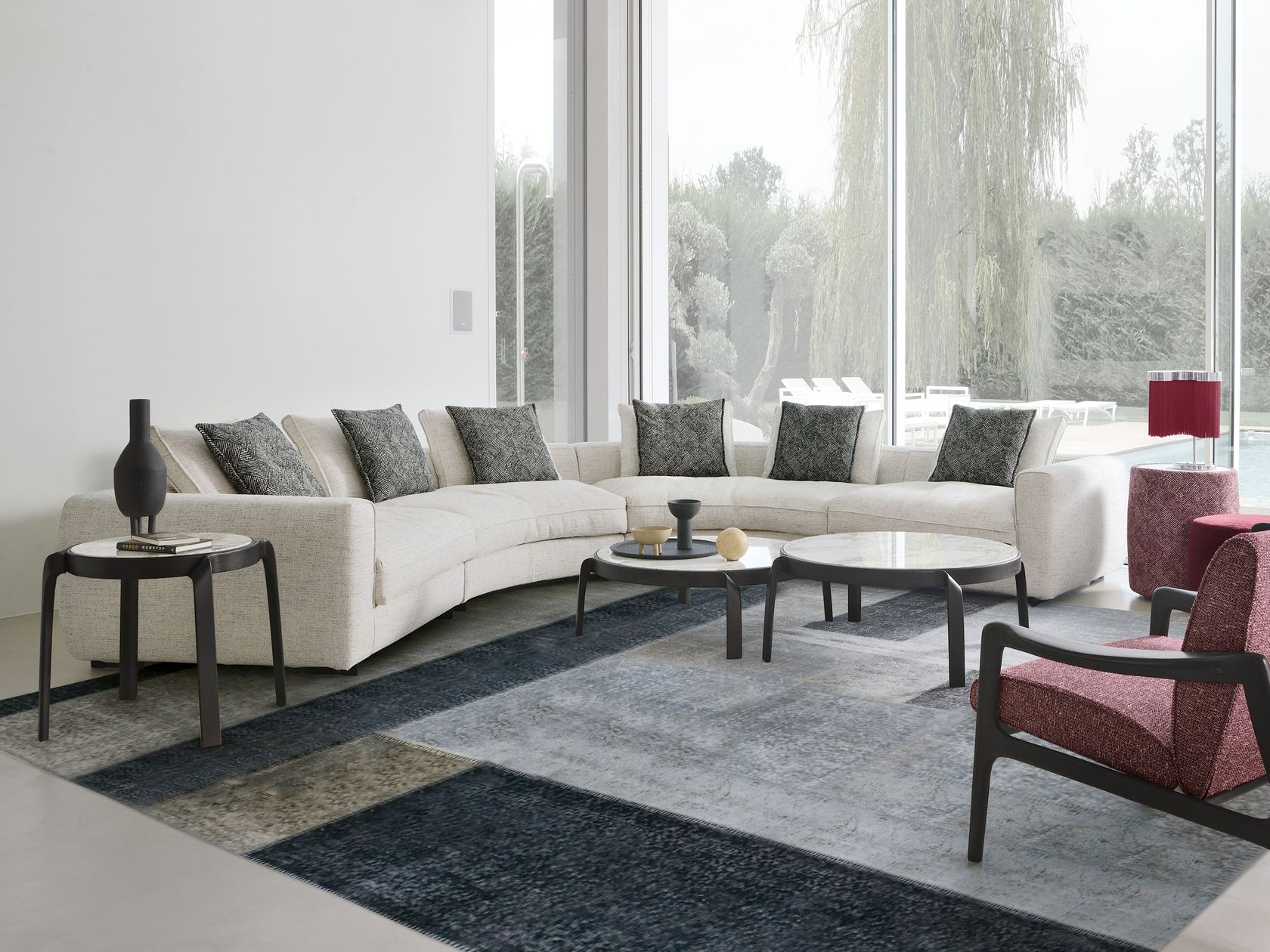 CAPETOWN 3 seater curved sofa By CTS SALOTTI | design Marconato & Zappa