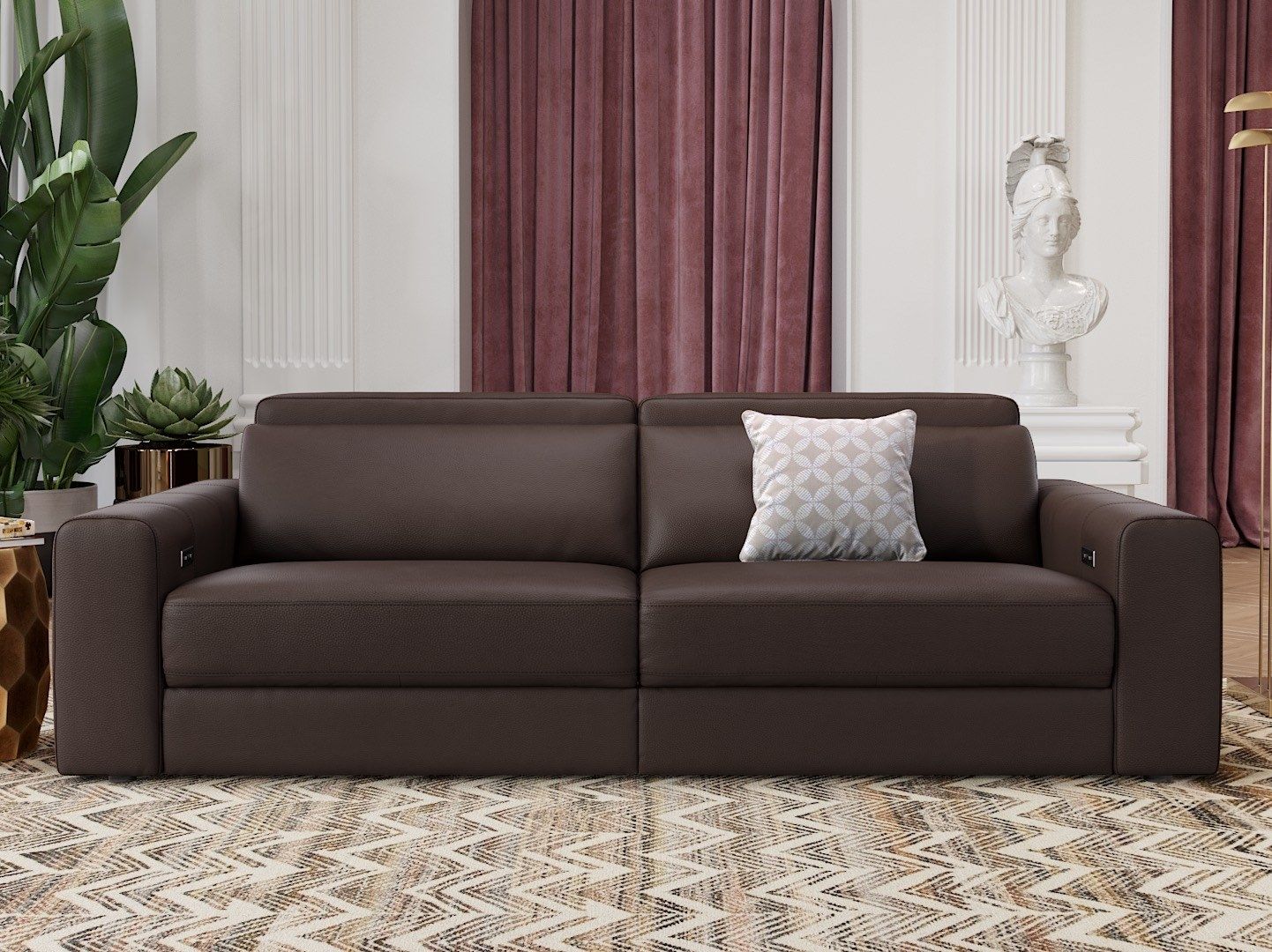 CAPRI 3 seater leather sofa By Sofanella