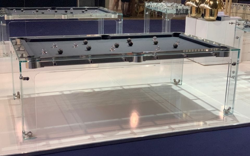 DESIGN Glass pool table By Billards Toulet