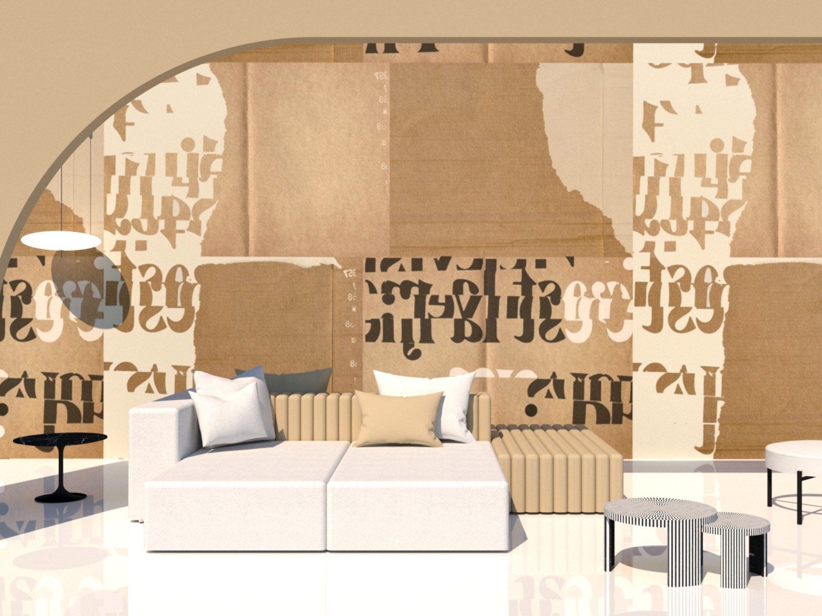 Wall tiles / wallpaper CARDBOARD MATERIA Collection By Officinarkitettura®