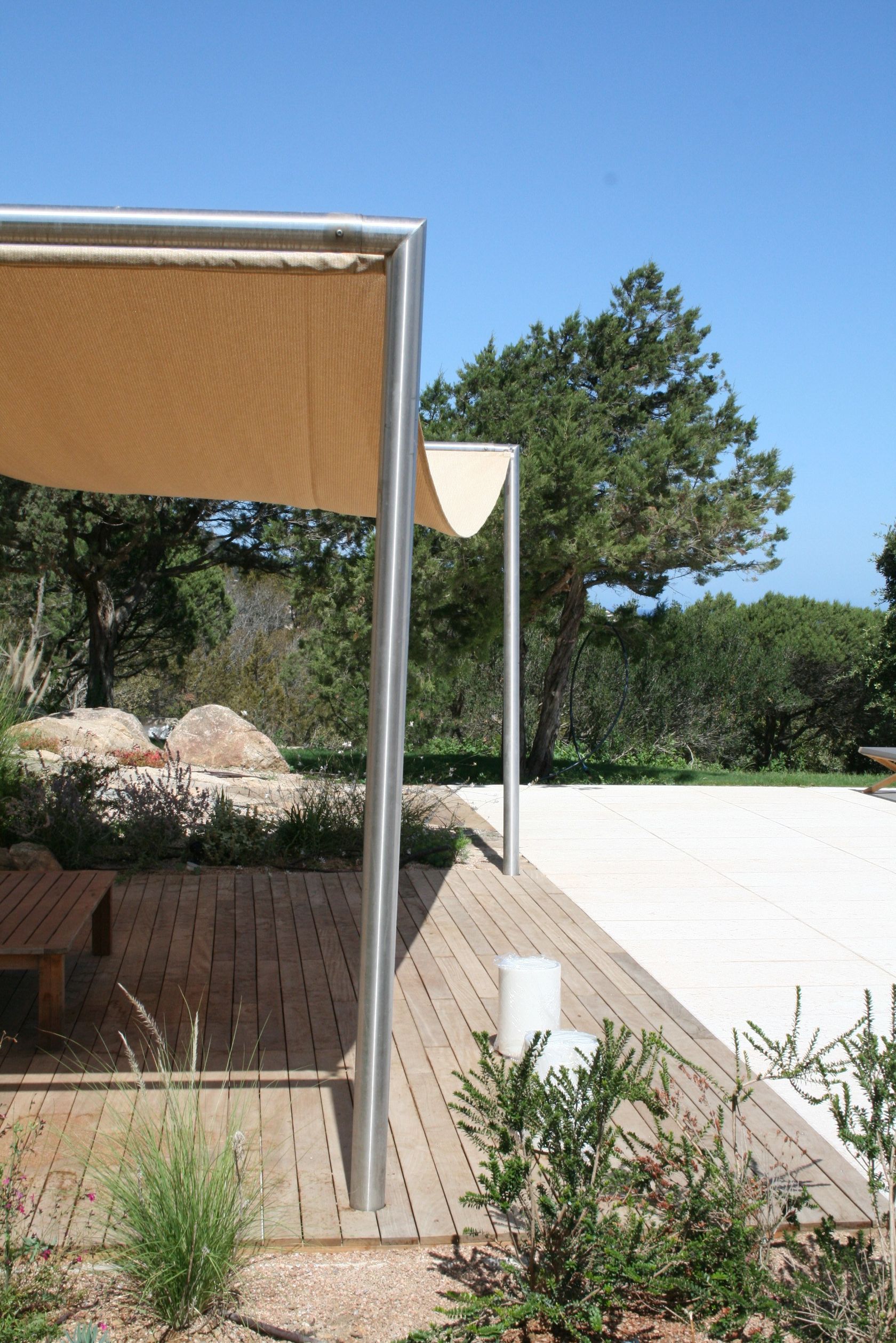 Stainless steel gazebo CARLOFORTE SAIL By UNOSIDER