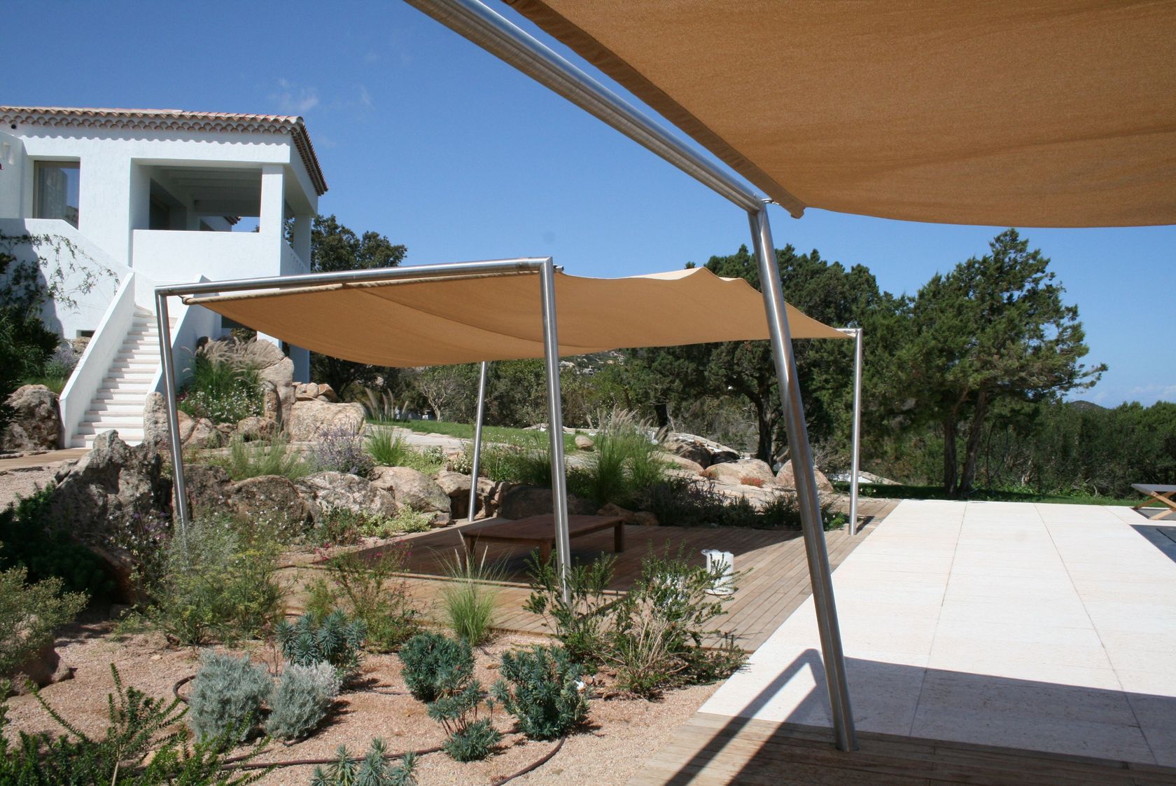 Stainless steel gazebo CARLOFORTE SAIL By UNOSIDER