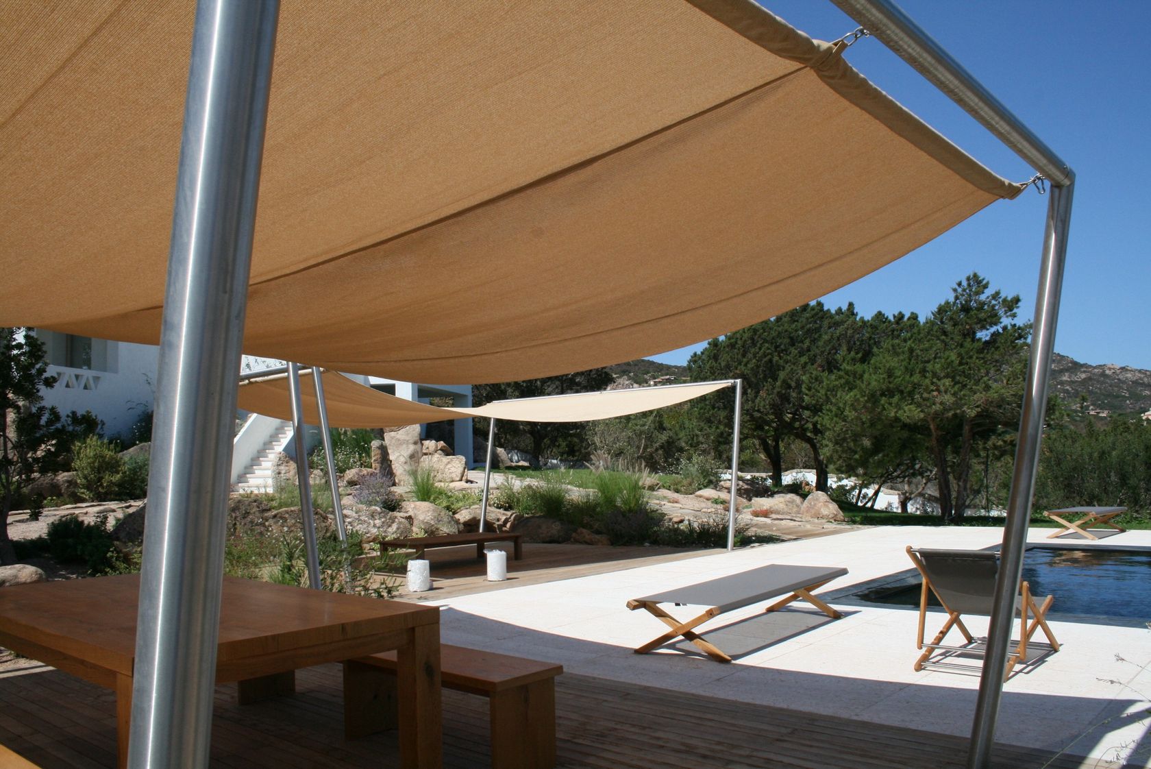 Stainless steel gazebo CARLOFORTE SAIL By UNOSIDER