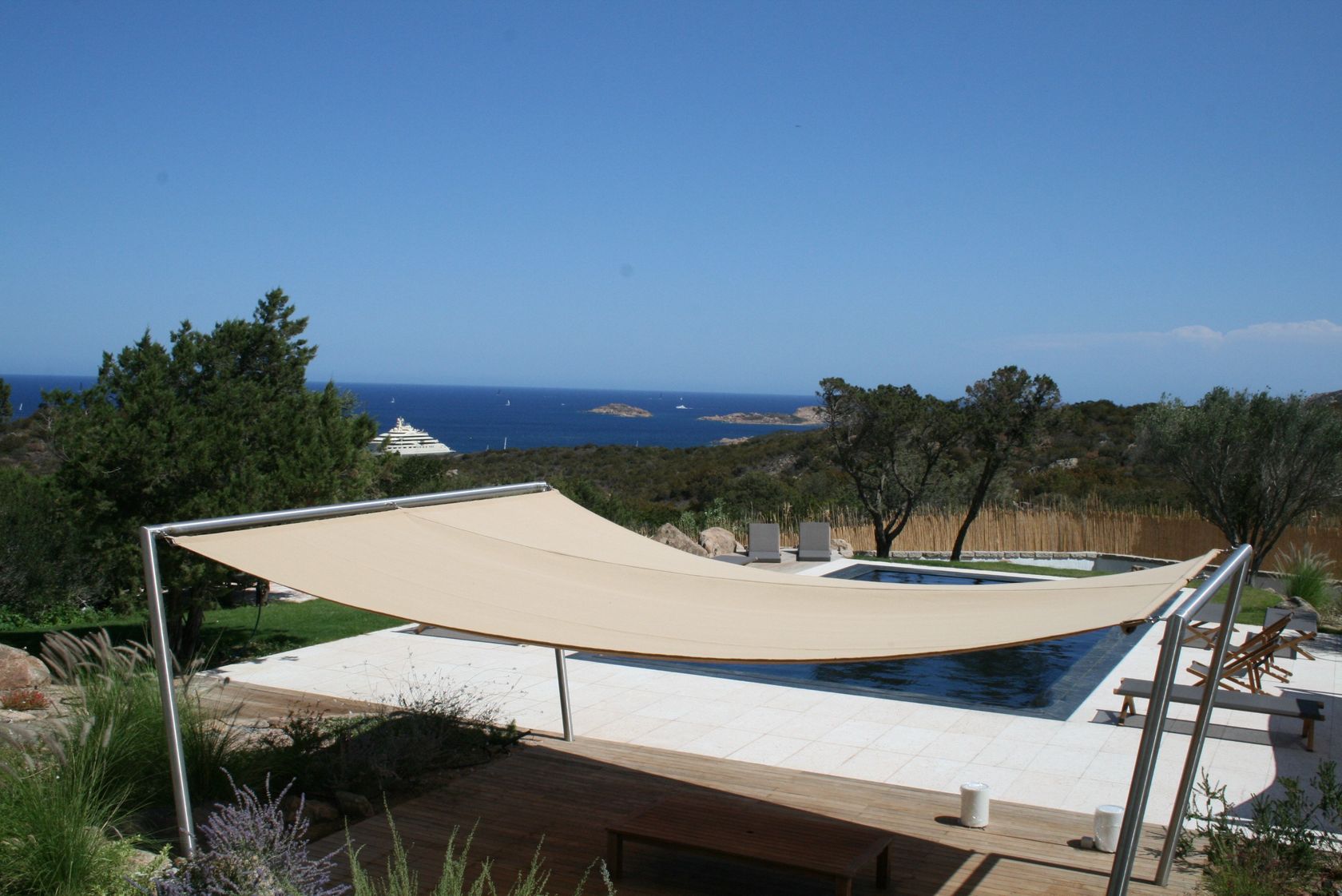 Stainless steel gazebo CARLOFORTE SAIL By UNOSIDER