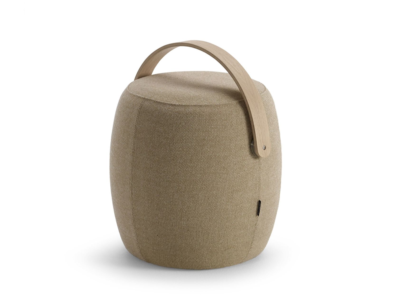 CARRY ON Upholstered round fabric pouf By Offecct | design Mattias Stenberg