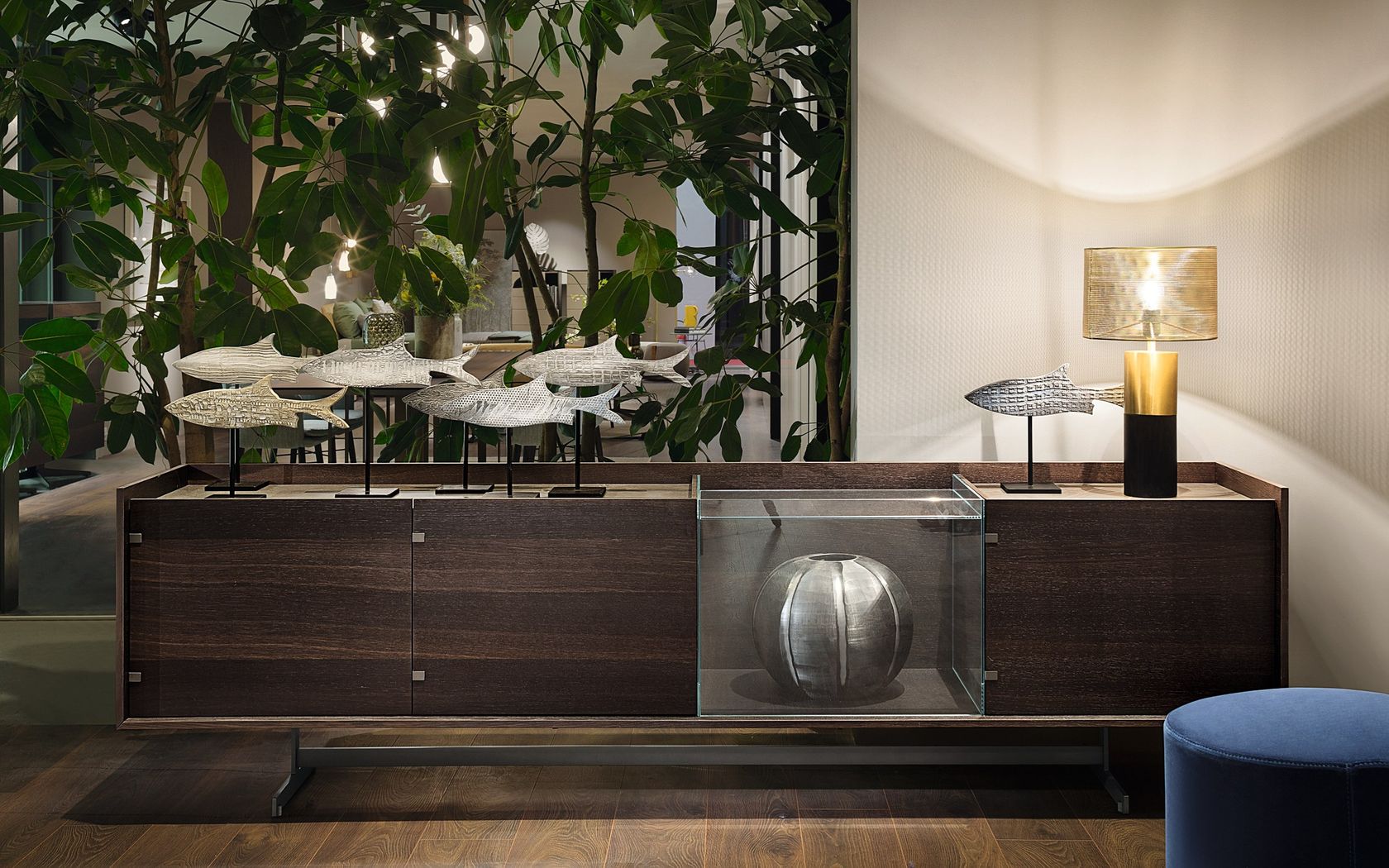 Oak sideboard CASES By Lema design Francesco Rota