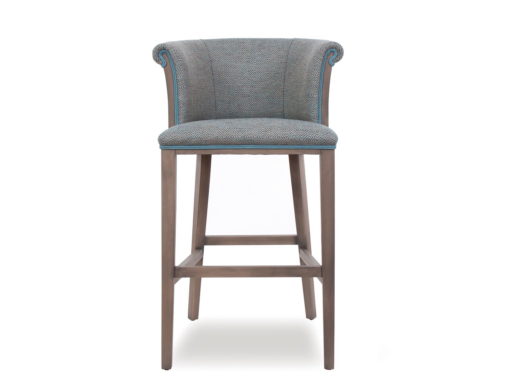 CASINO ESSENCE High fabric stool with footrest with back By Crearte ...