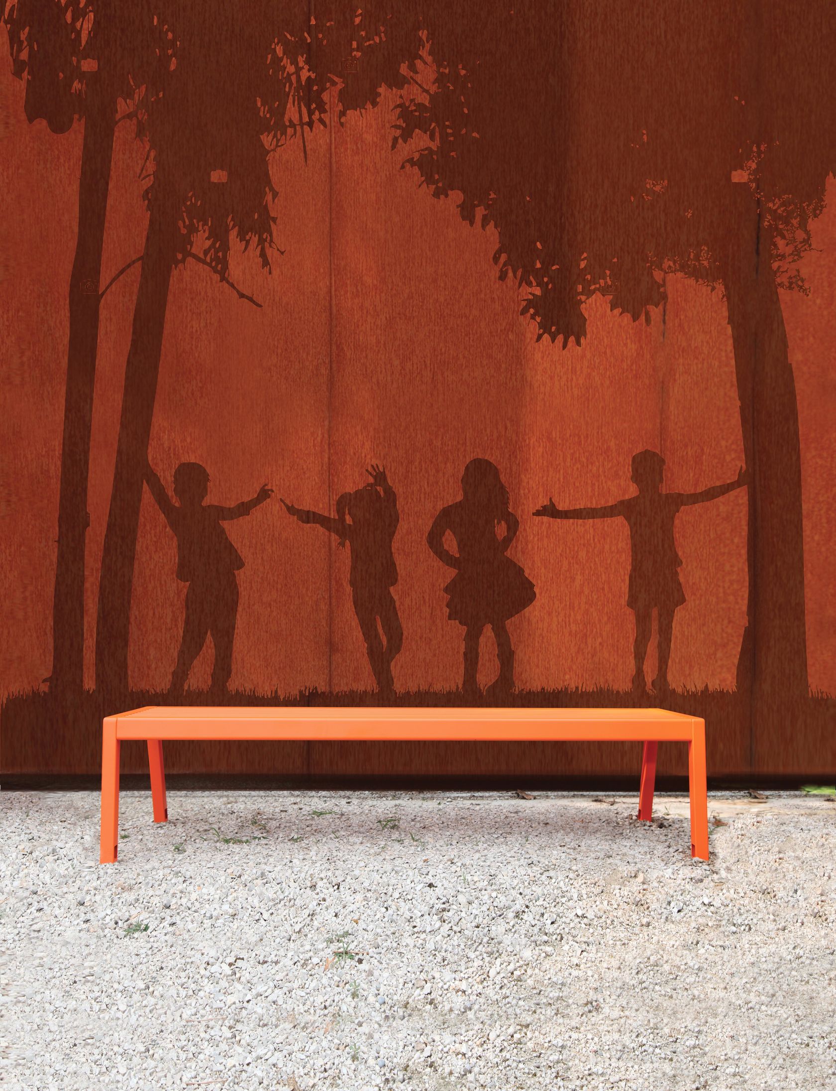 CASTEO Backless steel Bench By City Design