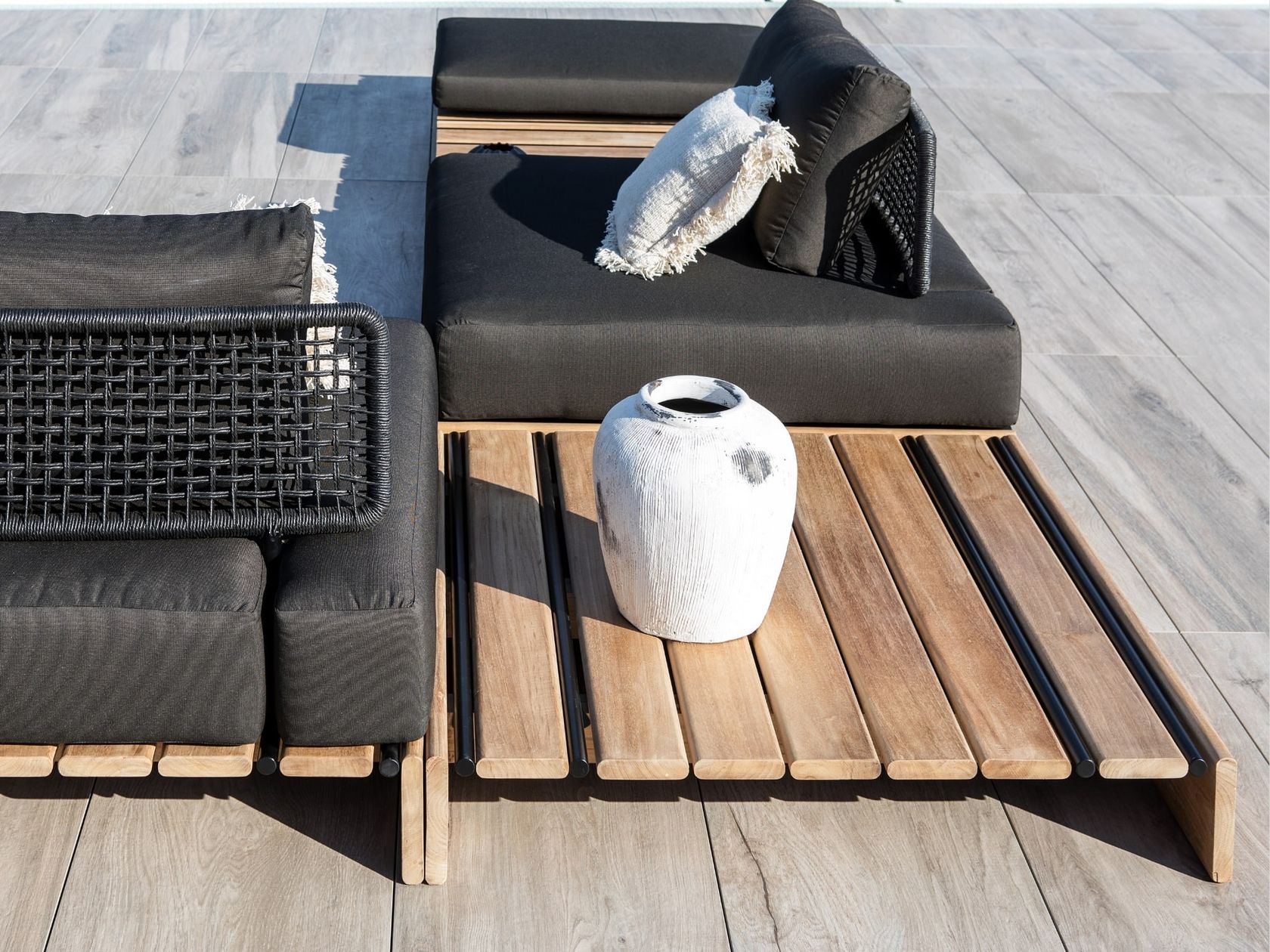 CASUAL MODULAR Square wooden coffee table By CBdesign | design Carlo Basso