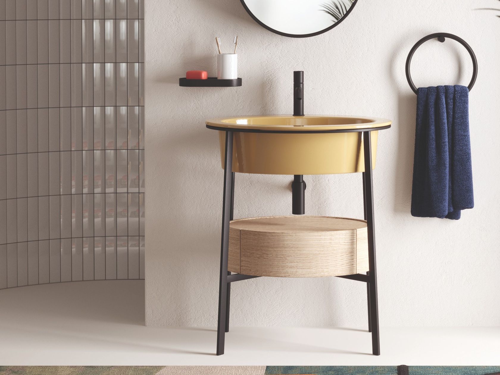 CATINO OVALE Floor-standing single vanity unit By Ceramica Cielo ...