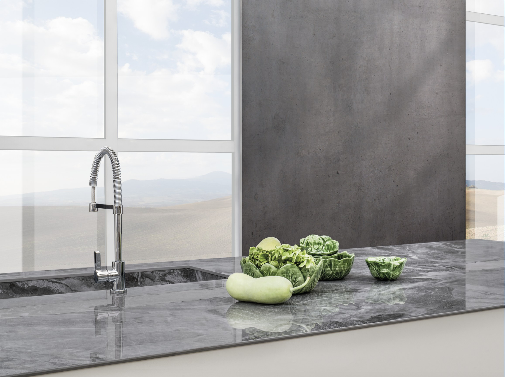 FURNISHING - I NATURALI Ceramic kitchen worktop By Laminam