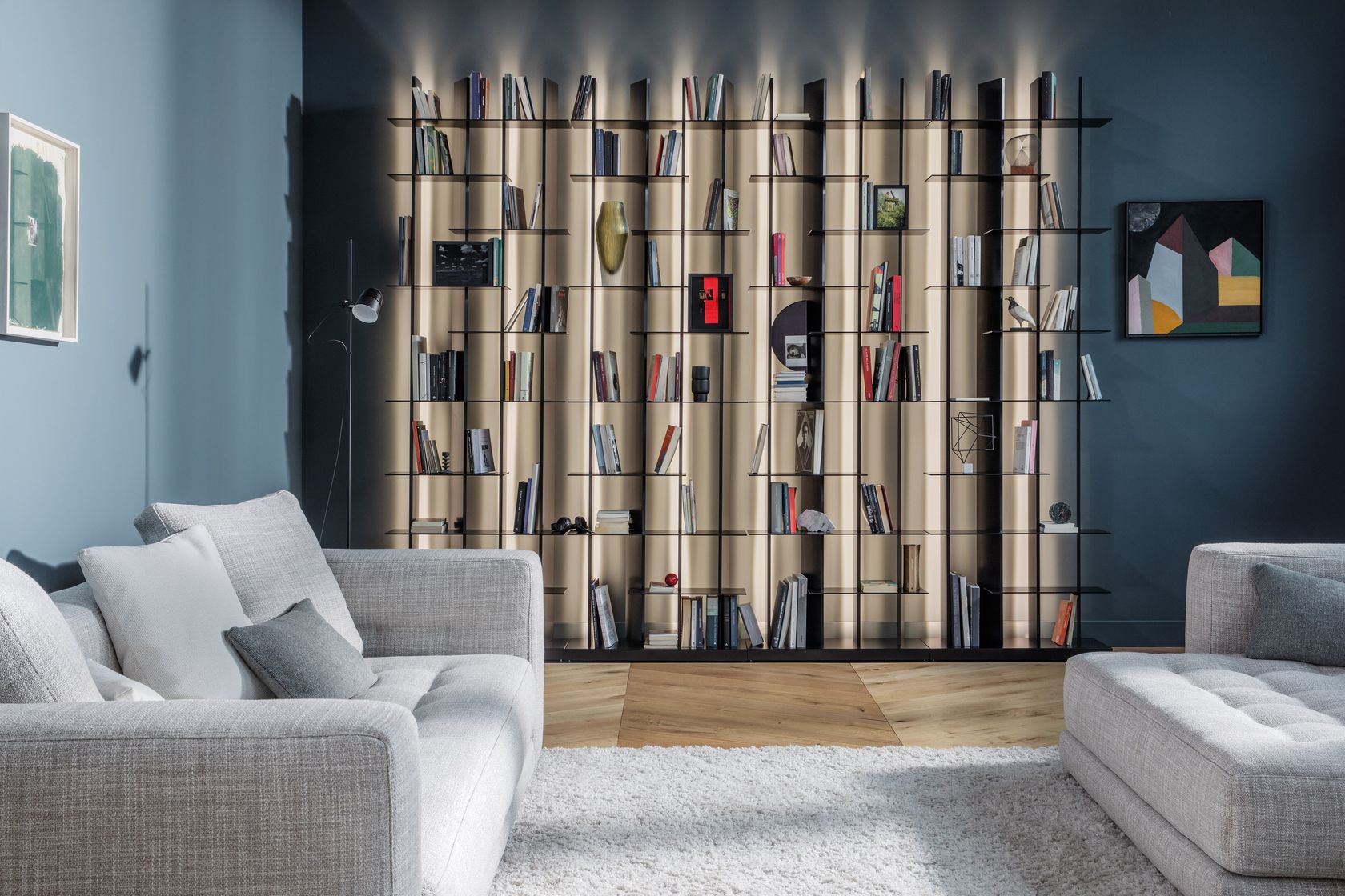 CCLIGHT Biblioteca aberta com luzes integradas By Natevo