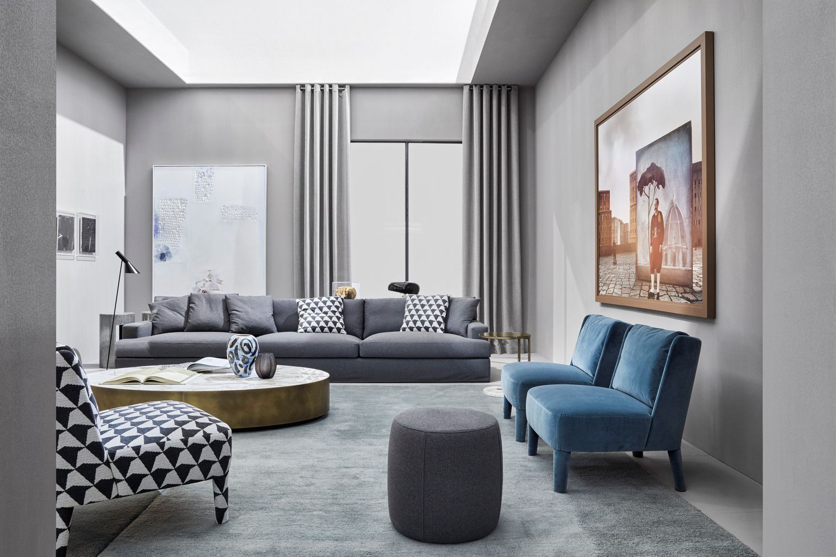 Upholstered fabric armchair CECILE By Meridiani