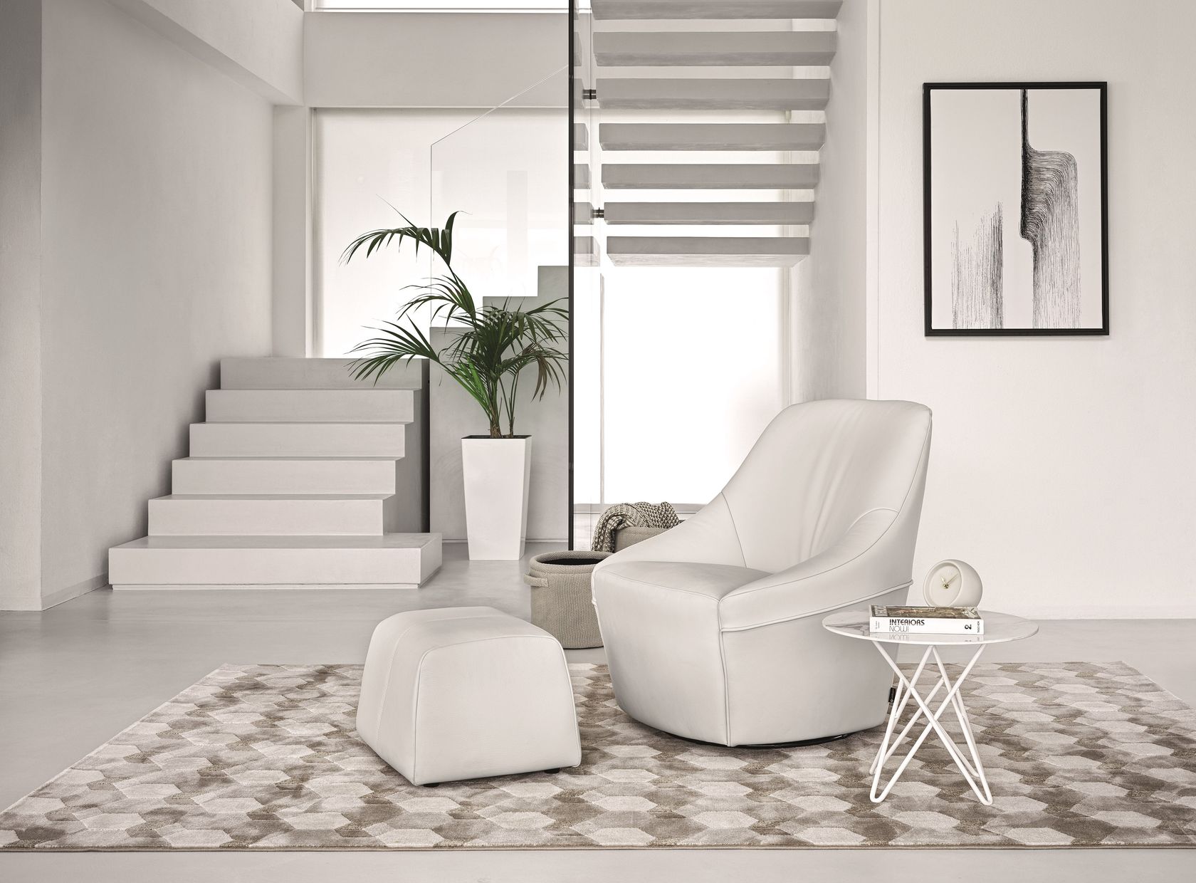 CEMENTINO Synthetic fibre rug with geometric shapes By Calligaris ...