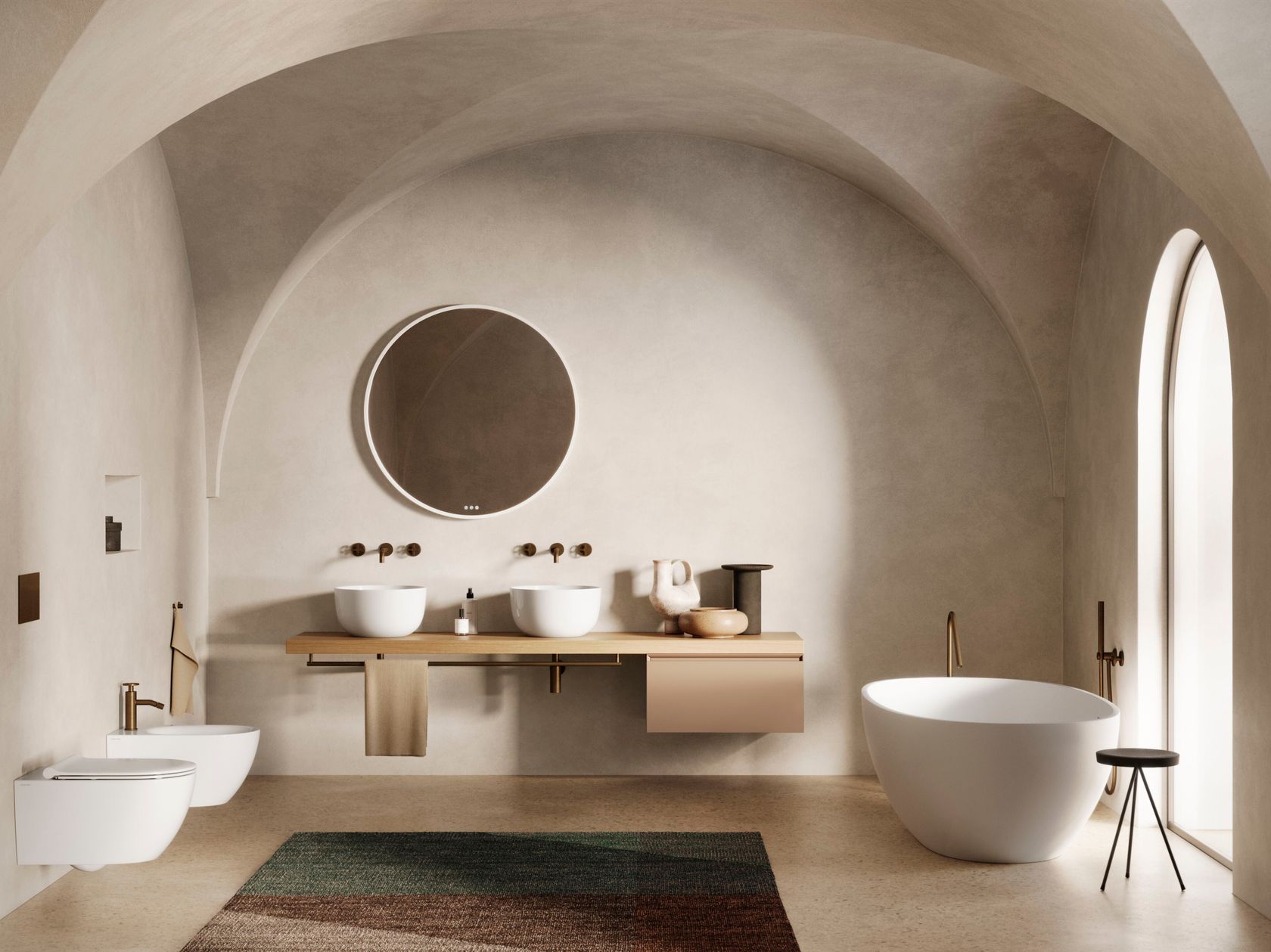 SFERA 55x35 Wall-hung rimless ceramic toilet By CERAMICA CATALANO