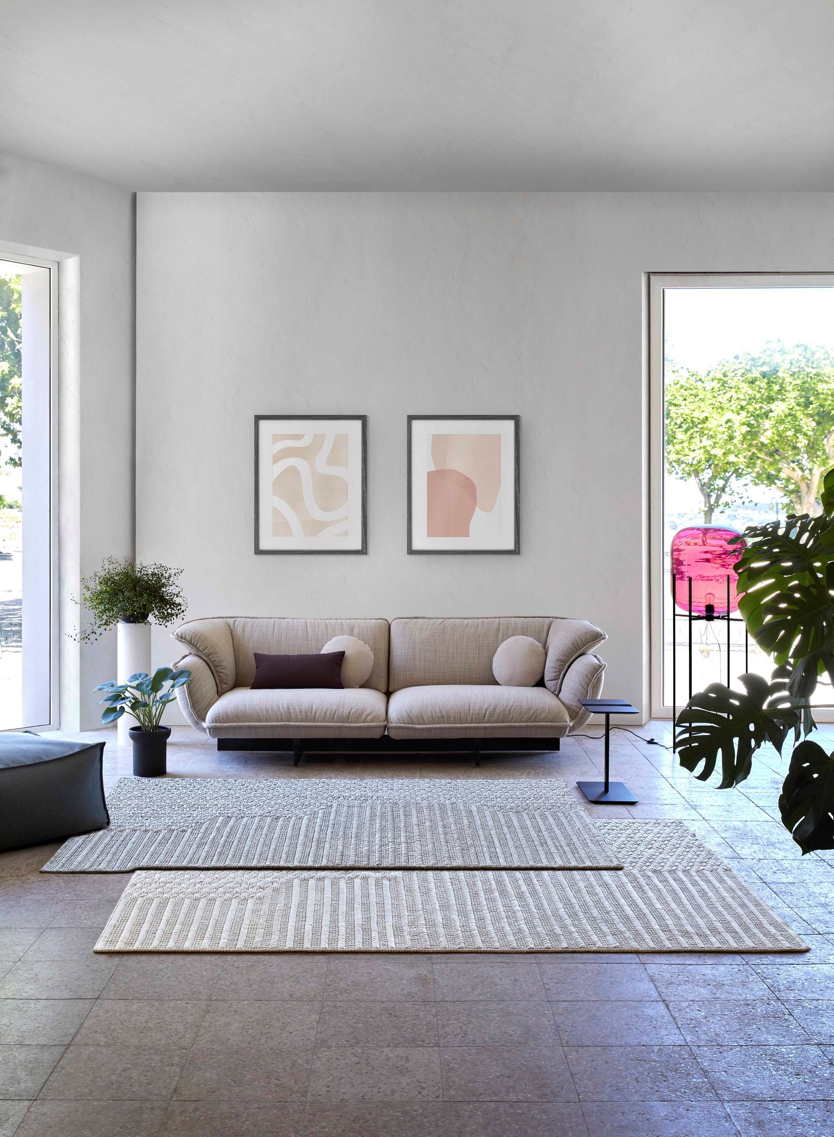 Contemporary style solid-color rectangular wool rug CHADDAR By GAN ...