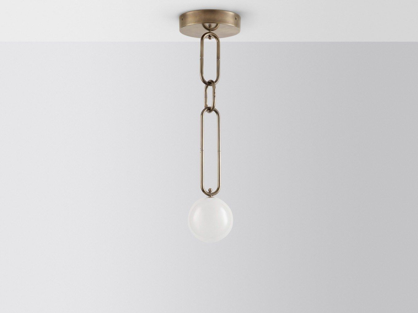 U CHAIN LED brass pendant lamp By Volker Haug Studio