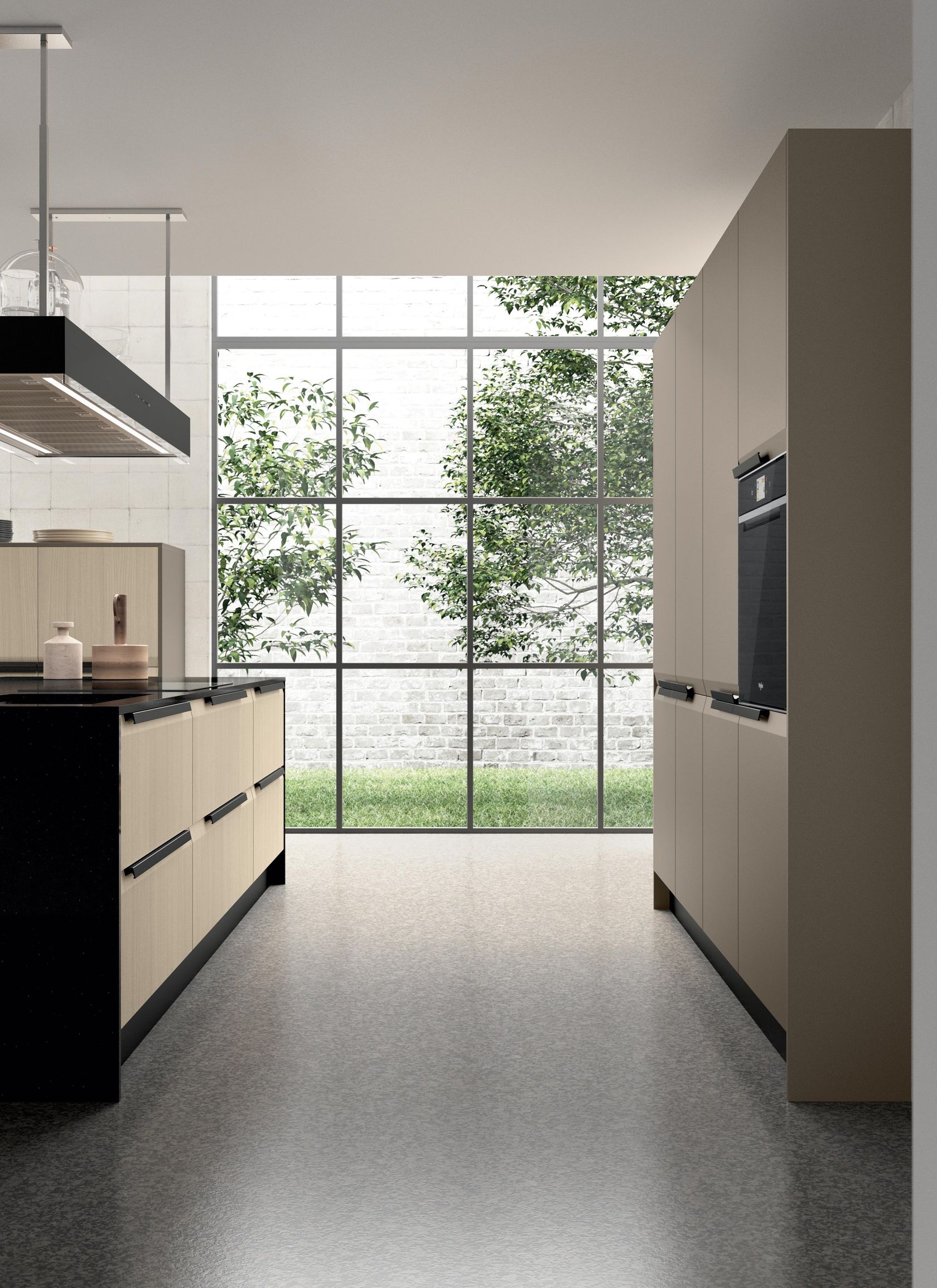 Fitted kitchen with island CHANTAL 01 By Febal Casa design Alfredo Zengiaro