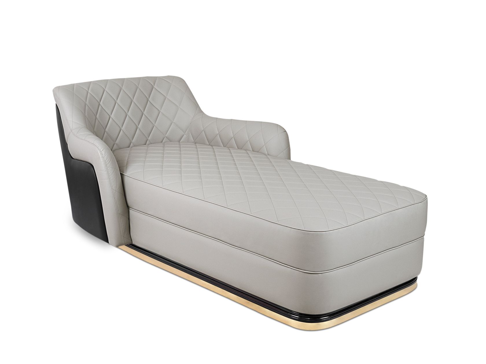CHARLA Tufted leather chaise longue By LUXXU