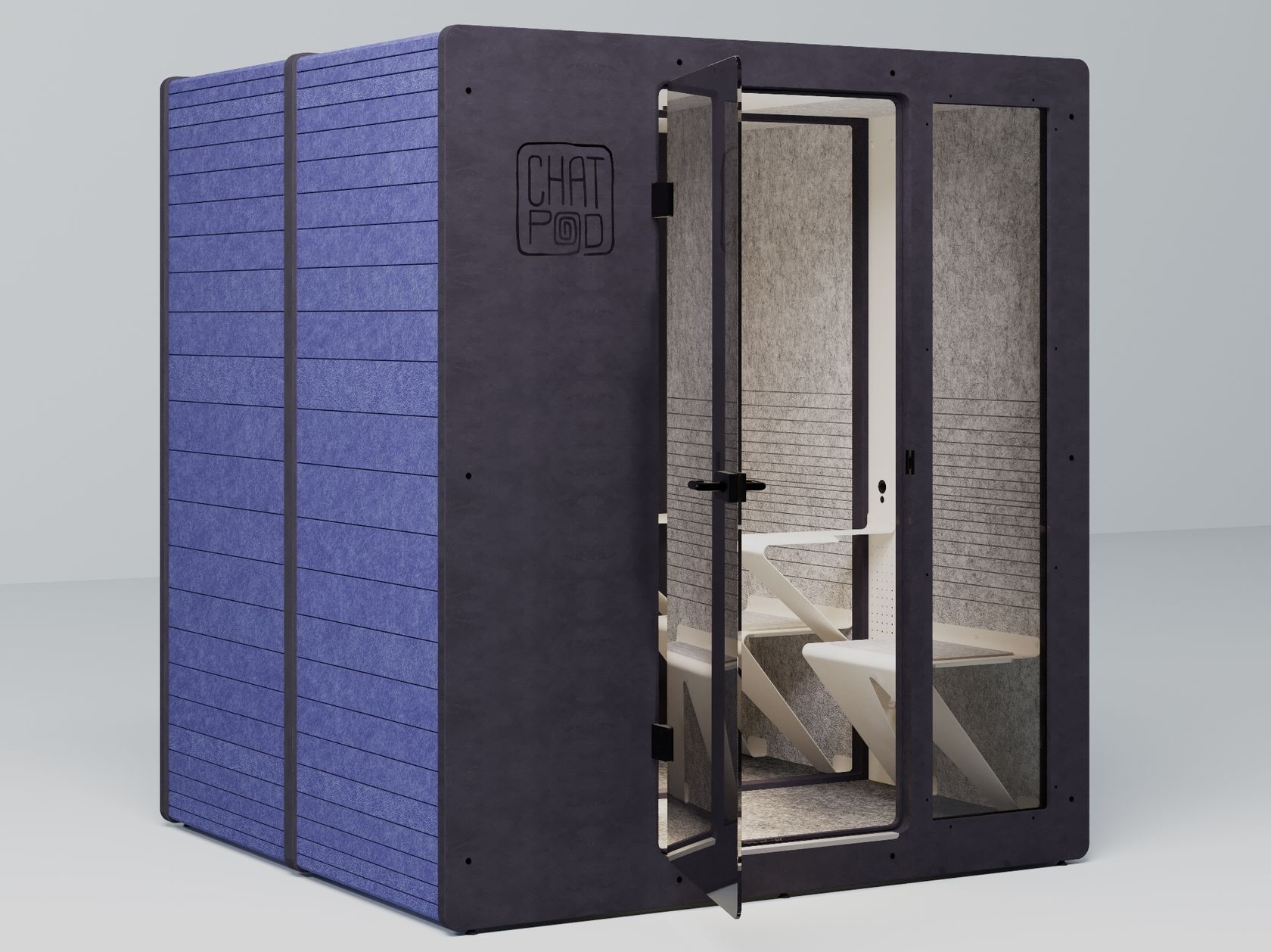 4-Seater meeting pod CHATPOD 700 By IMPACT ACOUSTIC® design Jeffrey Ibañez