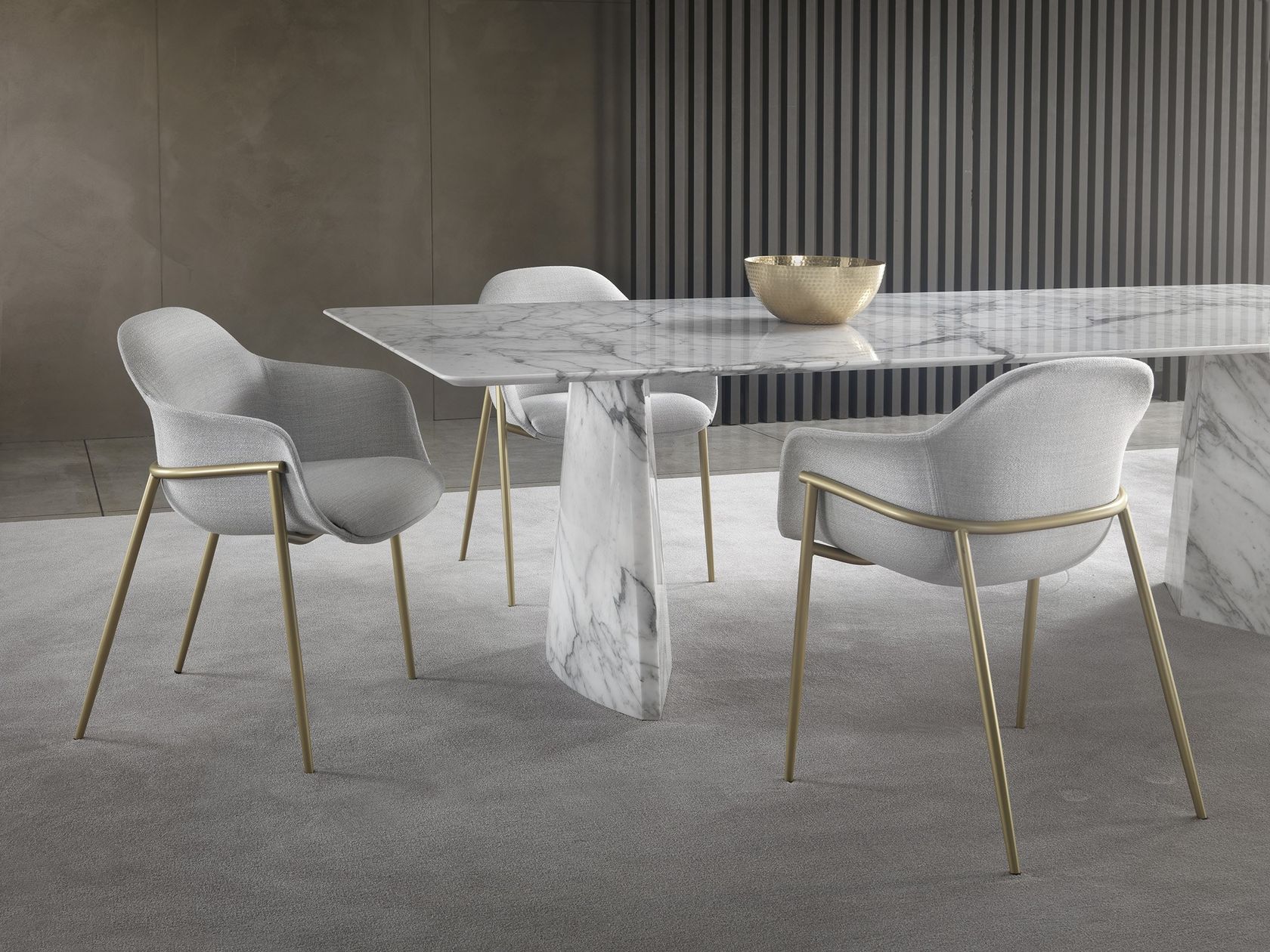 CHIA METAL Fabric chair with armrests By Marelli | design Stefano ...