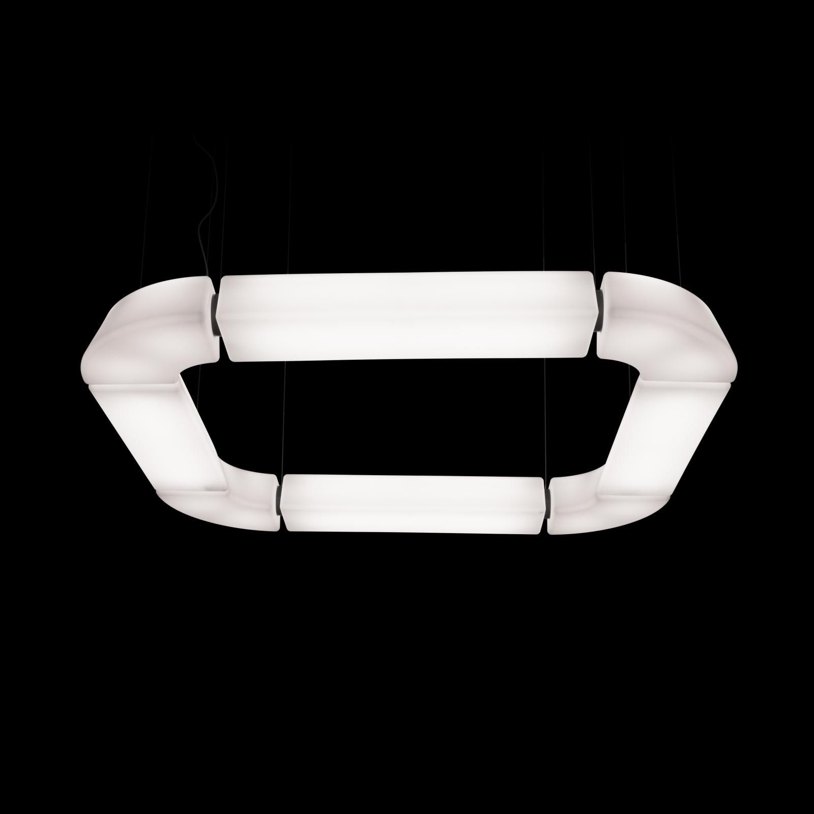 Polyethylene pendant lamp with dimmer CIRCULAR POL XXL By Martinelli Luce