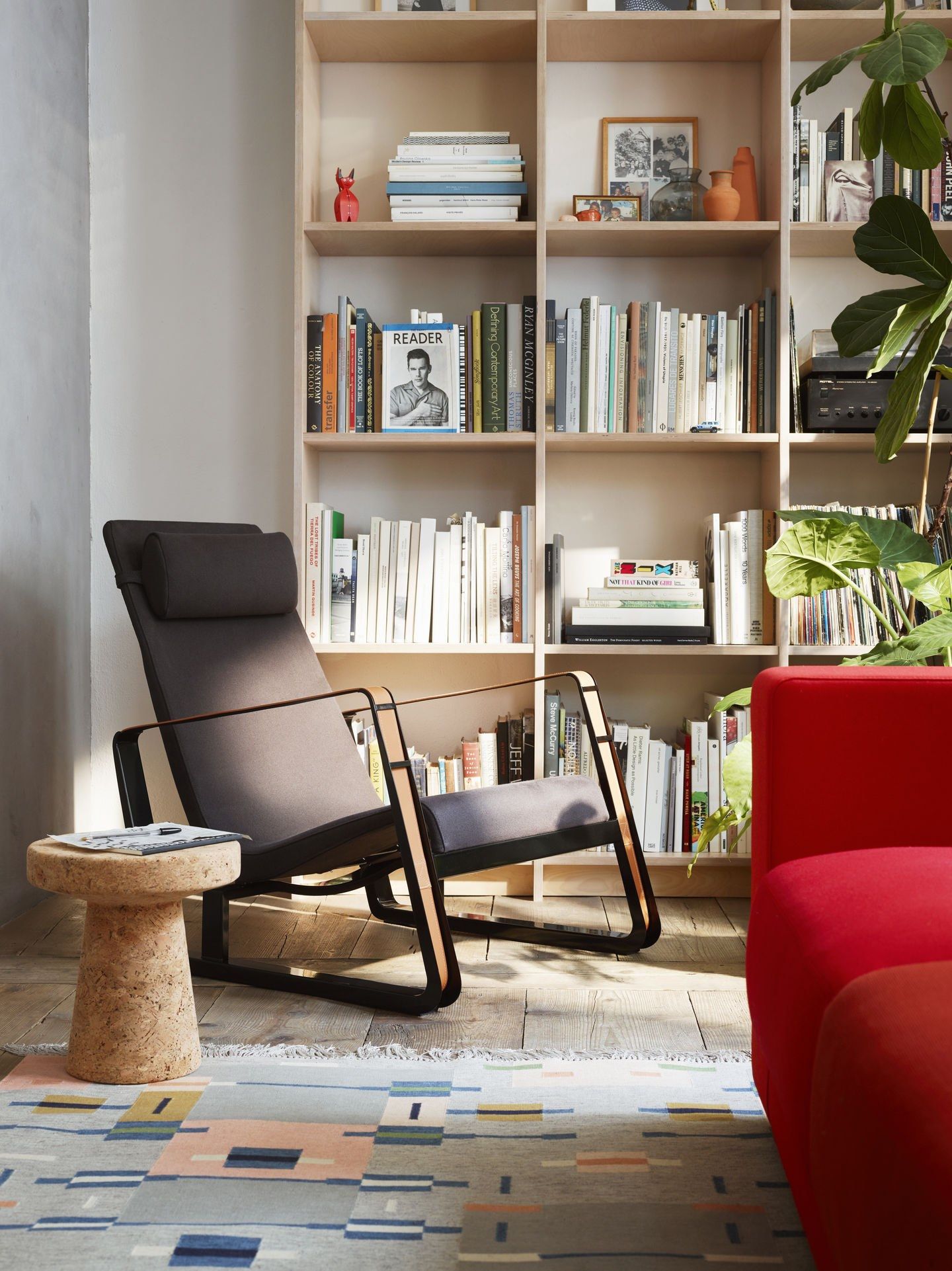 Sled base fabric armchair with headrest CITÉ By Vitra design Jean Prouvé