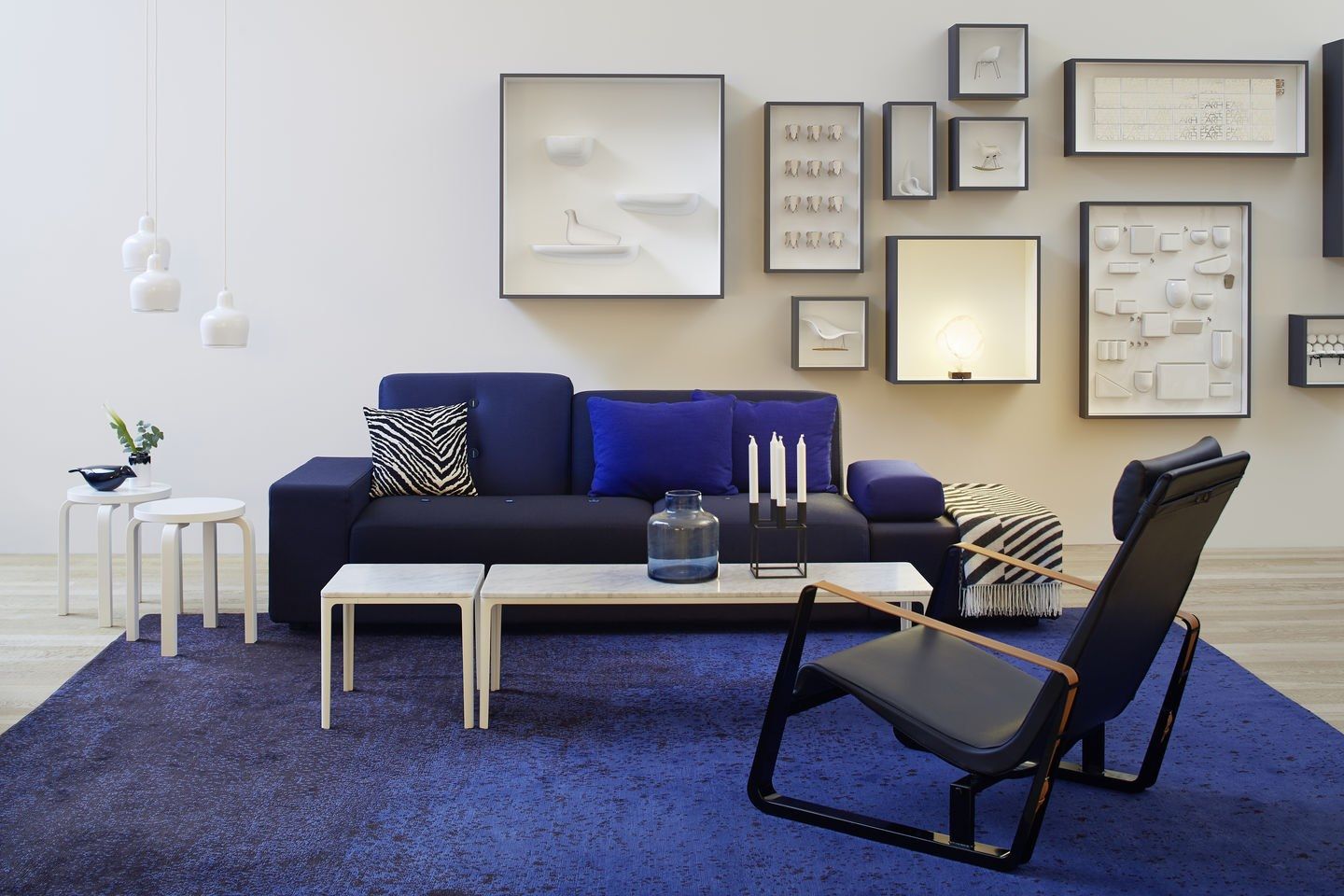Sled base fabric armchair with headrest CITÉ By Vitra design Jean Prouvé