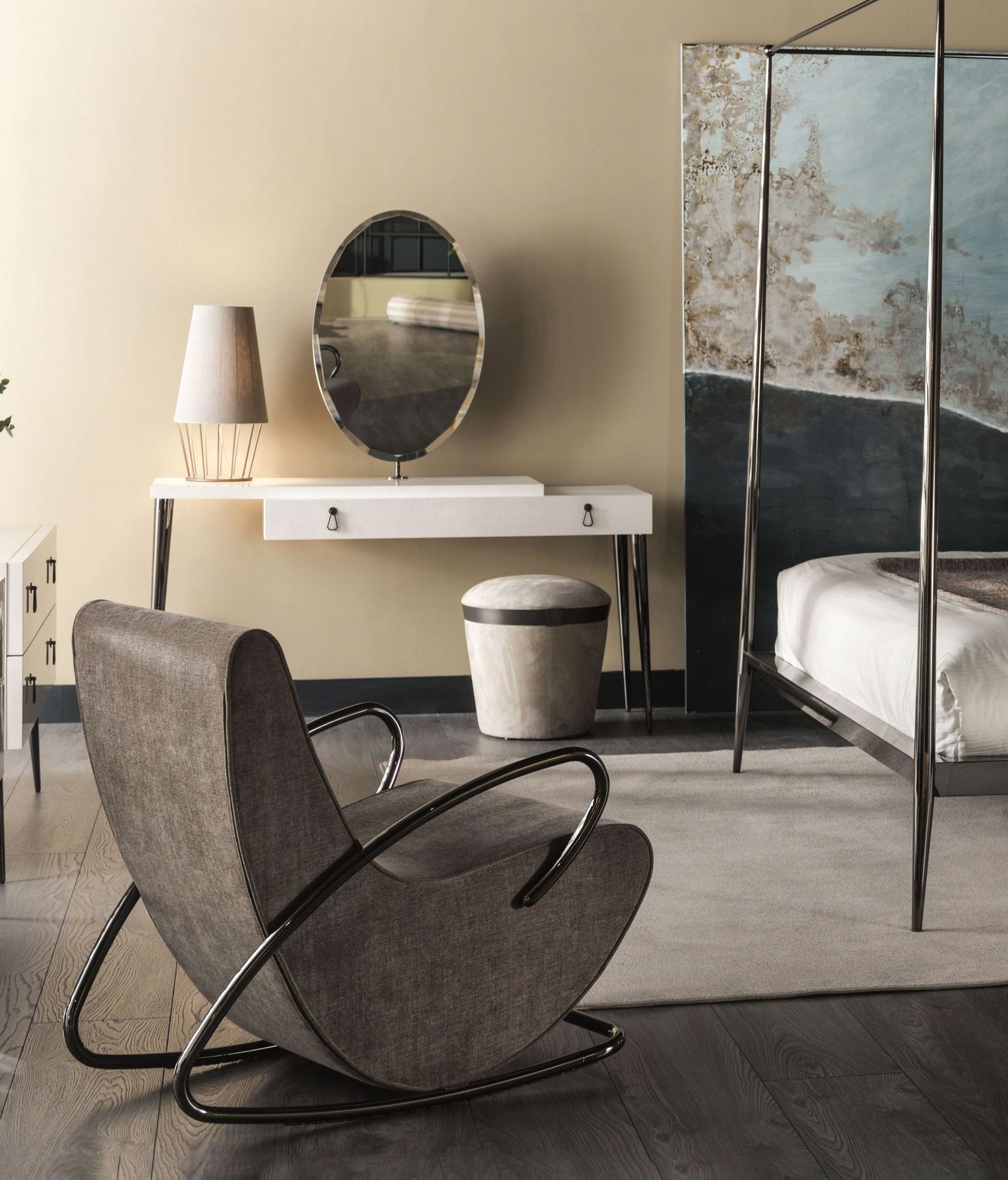 CITY Wooden dressing table By Cantori | design Castello Lagravinese