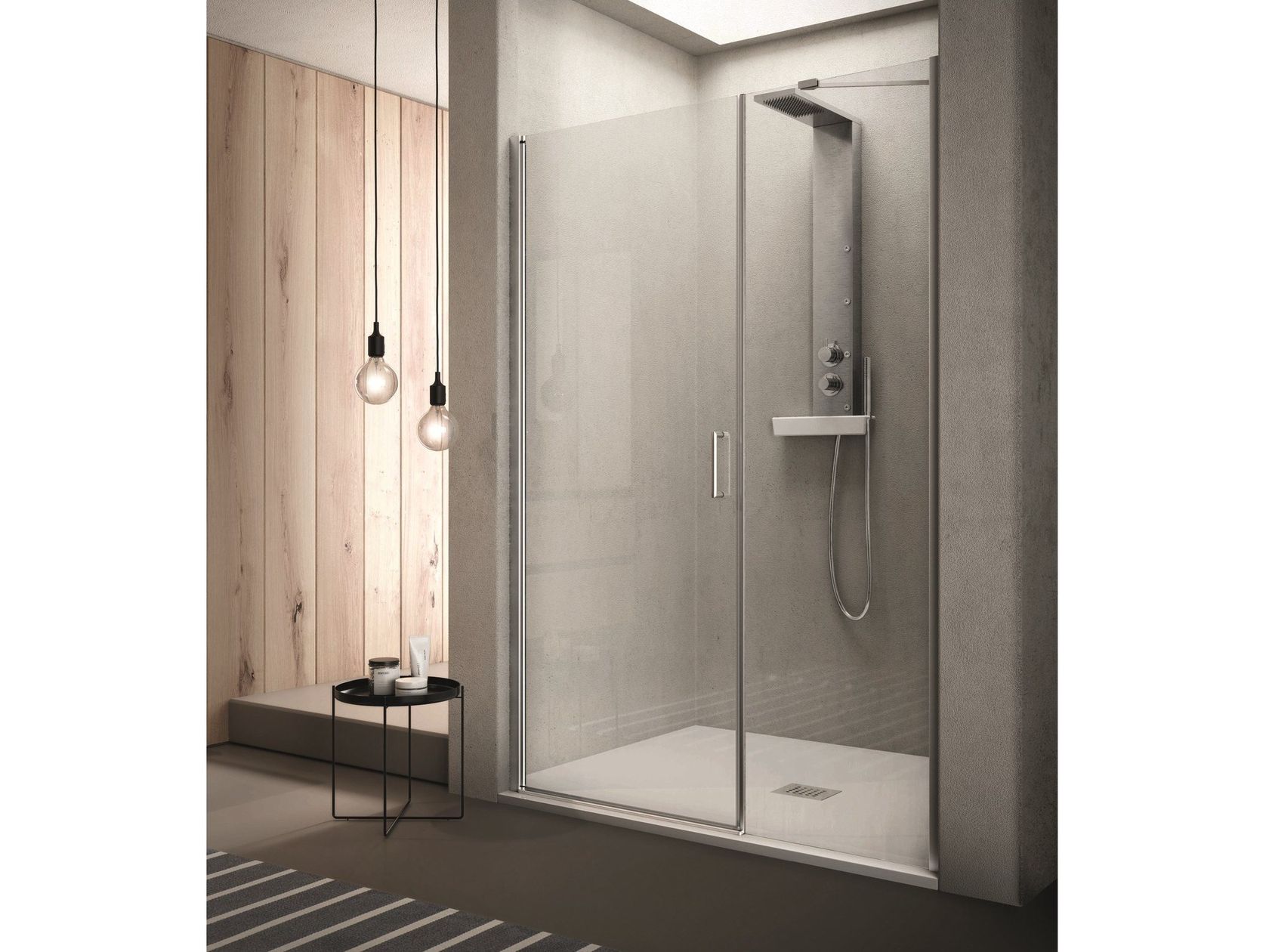 Box doccia rettangolare in vetro con porta a battente CLAIRE DESIGN - 3 ...