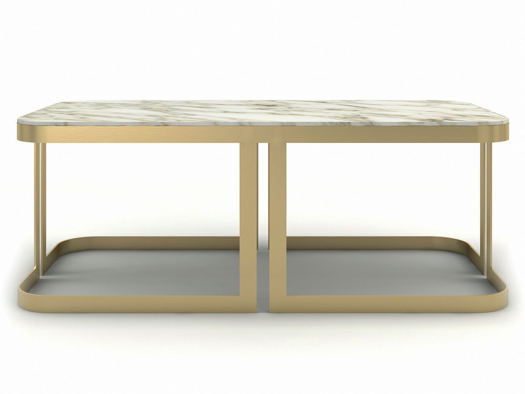 CLARK Low rectangular marble coffee table By MARIONI | design Studio 63
